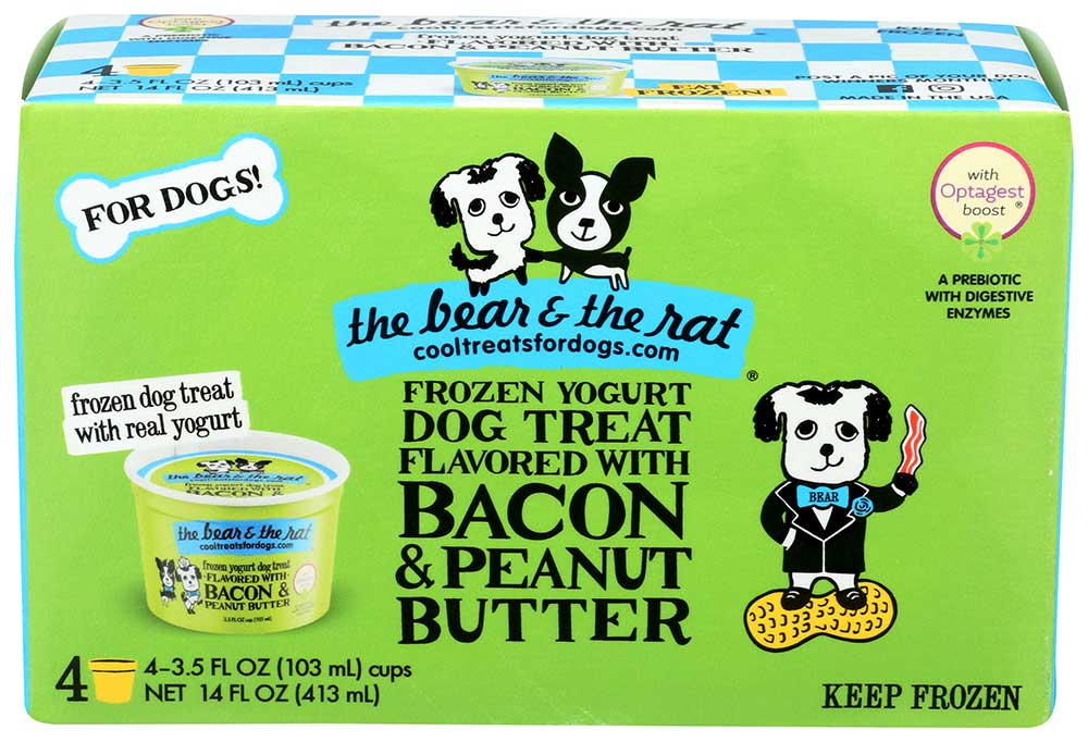 The Bear and The Rat Bacon and Peanut Butter Flavored Yogurt Dog Treat ...