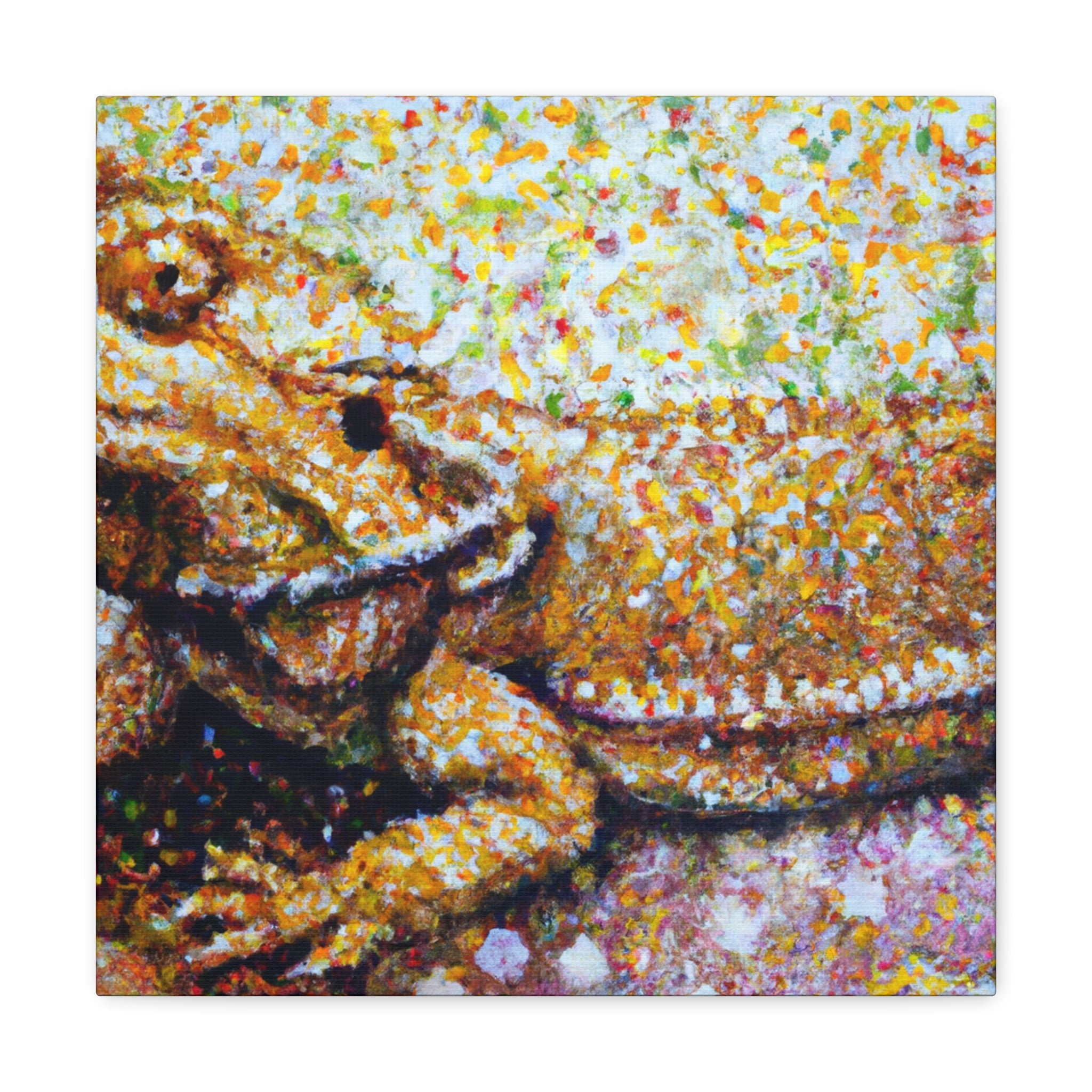"The Bearded Dragon Pointillism" - Canvas - Walmart.com