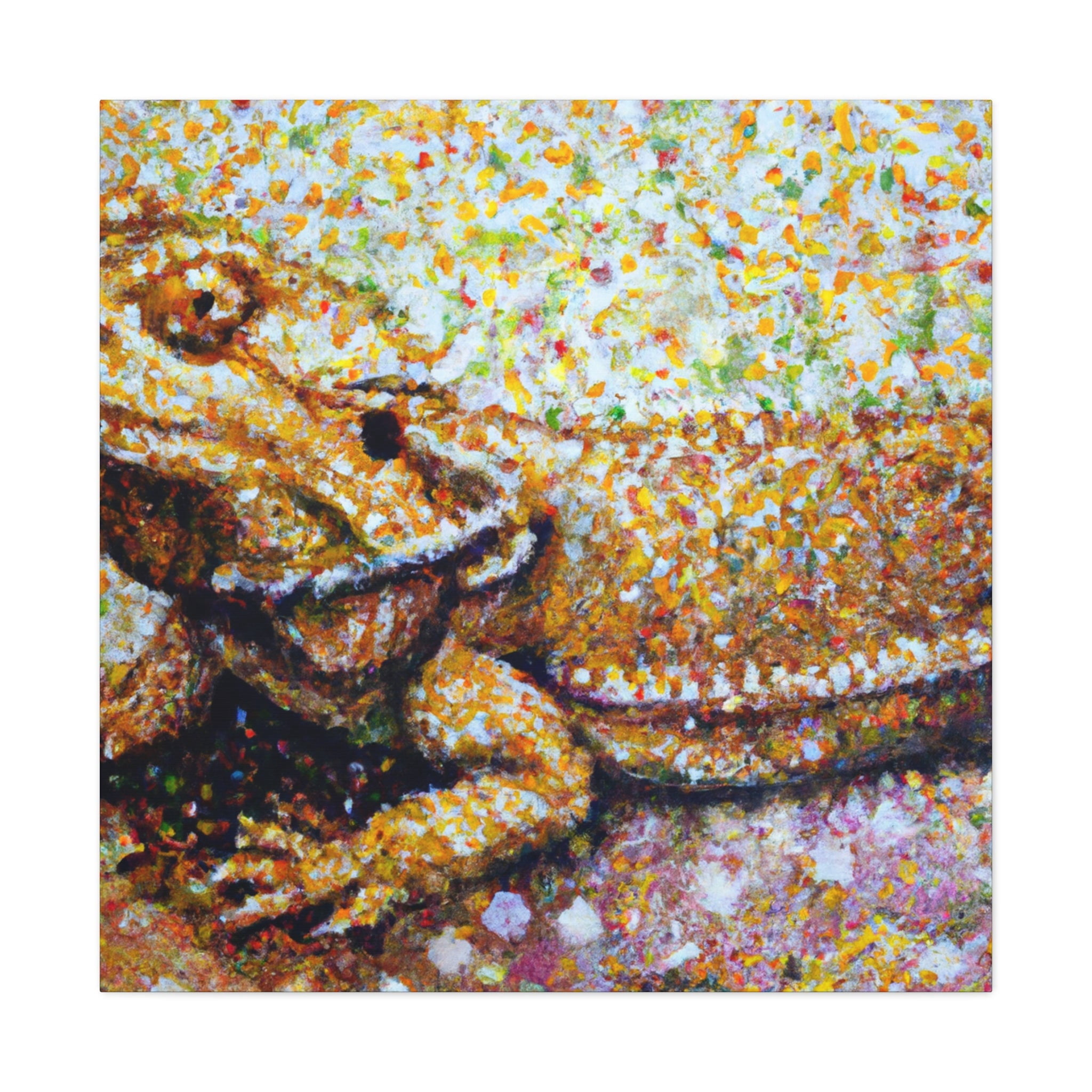"The Bearded Dragon Pointillism" - Canvas - Walmart.com