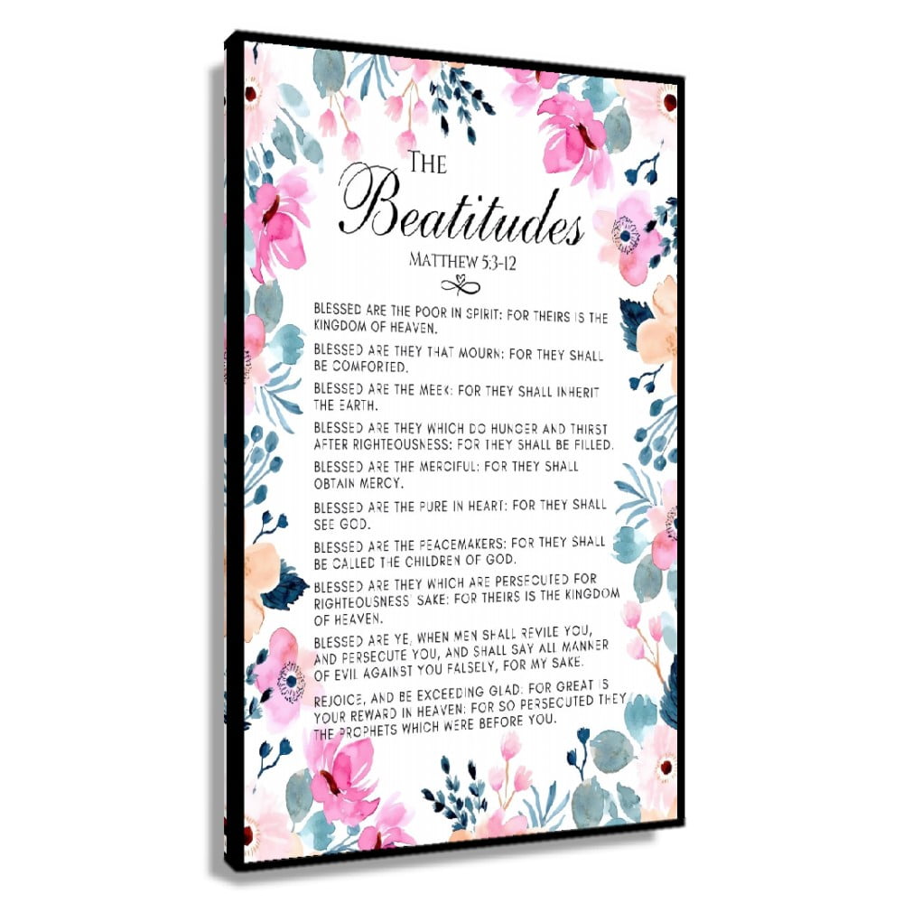 The Beatitudes Matthew 53-12 Print Blessed Printable Art Motivational ...