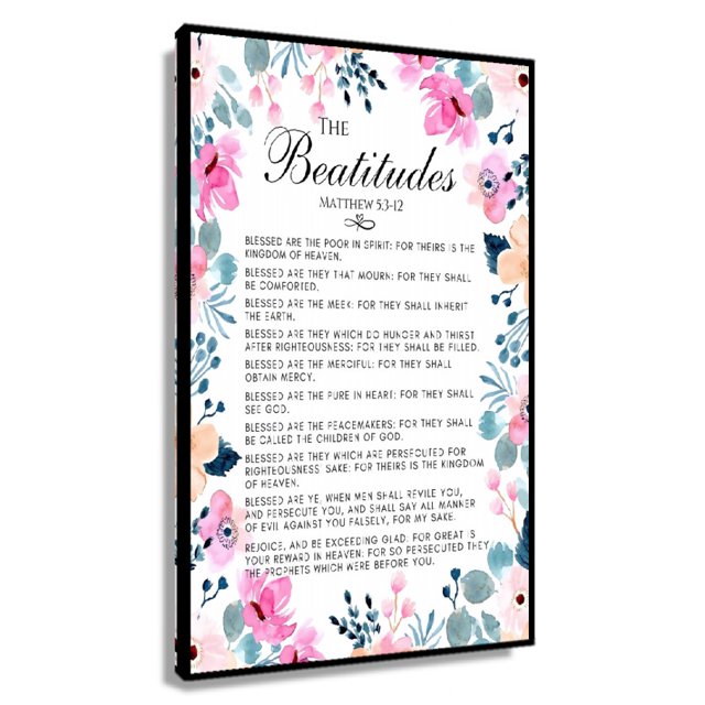 The Beatitudes Matthew 53-12 Print Blessed Printable Art Motivational ...