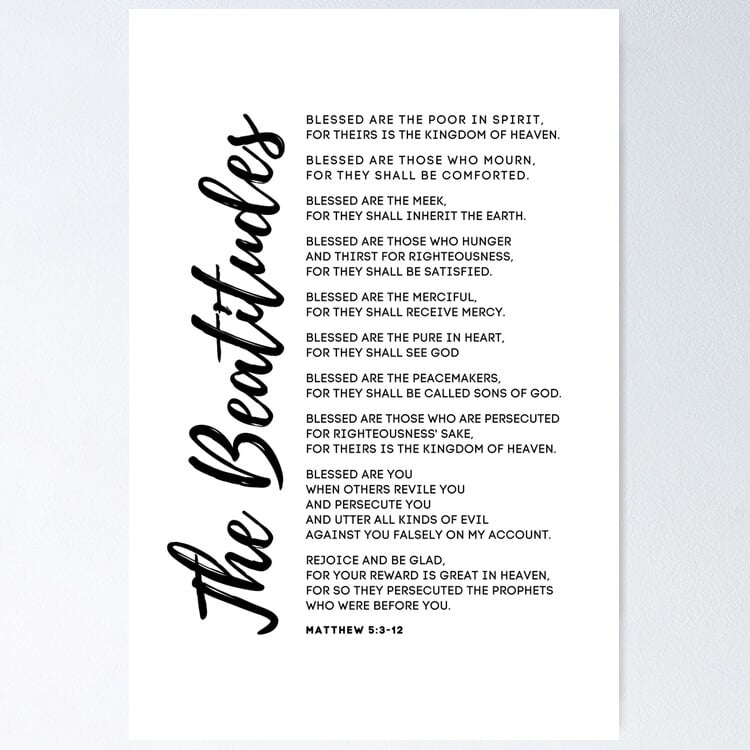 The Beatitudes Poster- Unframed Poster | Wall Art | Perfect For Home ...