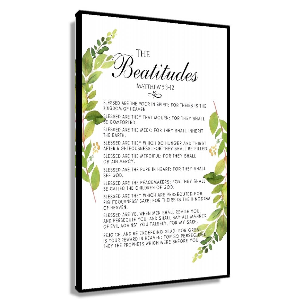The Beatitudes Print Matthew 53-12 Print Blessed Art Motivational ...