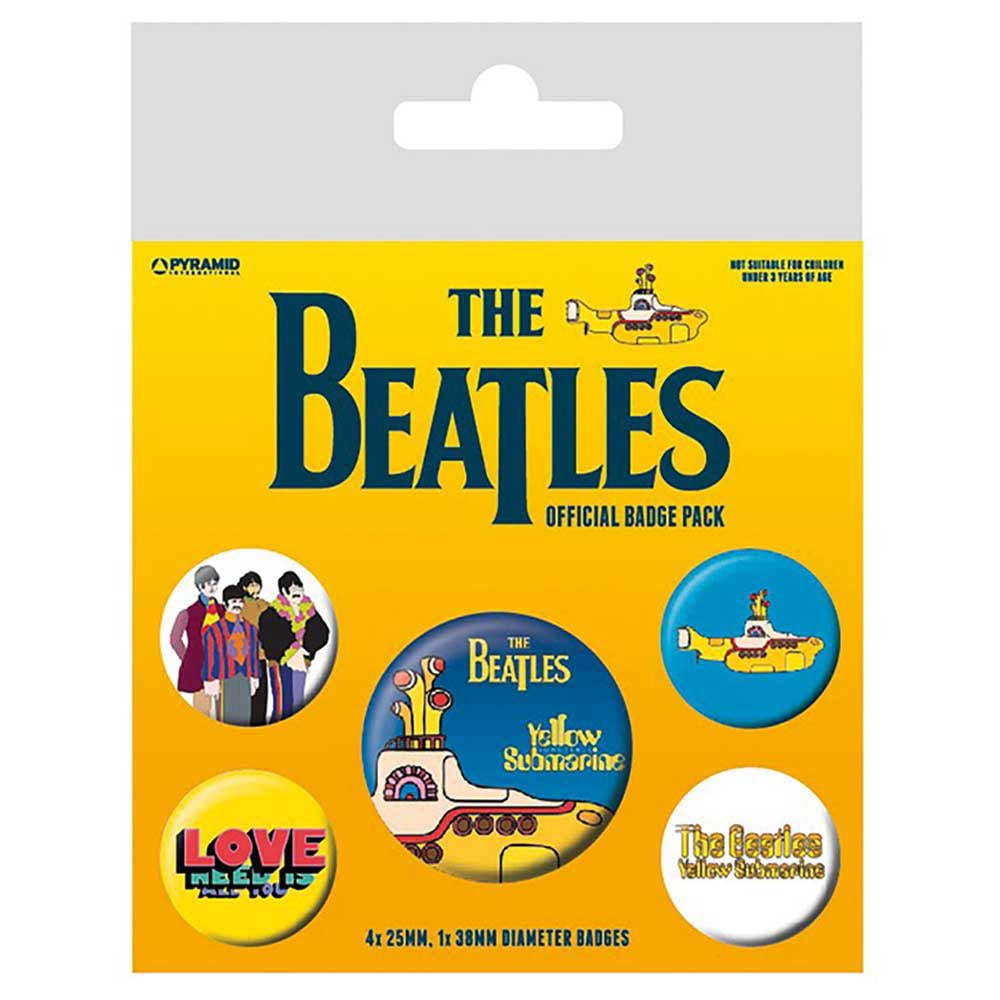 The Beatles Badge Pack Yellow Submarine new official 5 Pack - Walmart.com