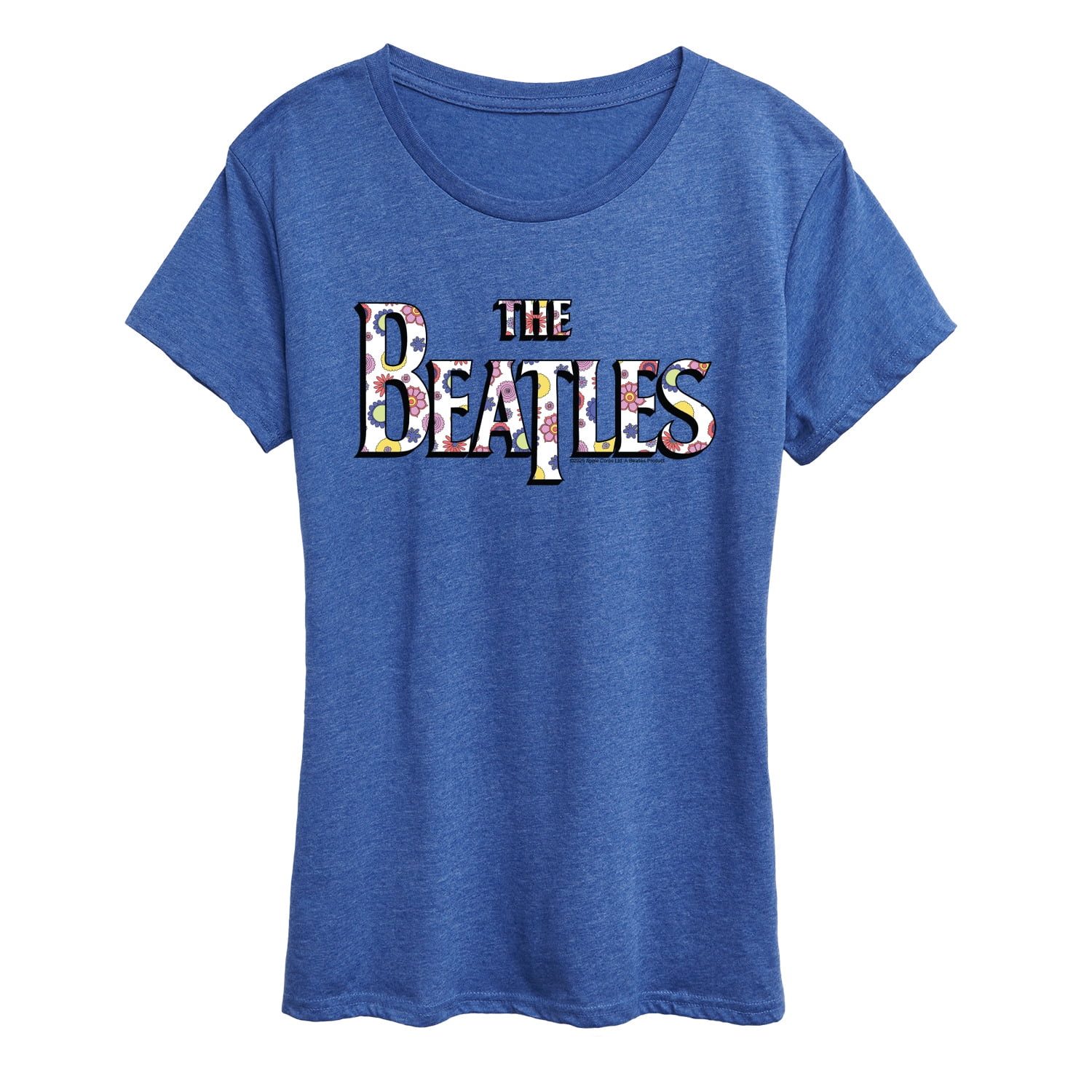 The Beatles - Floral Logo - Women's Short Sleeve Graphic T-Shirt ...