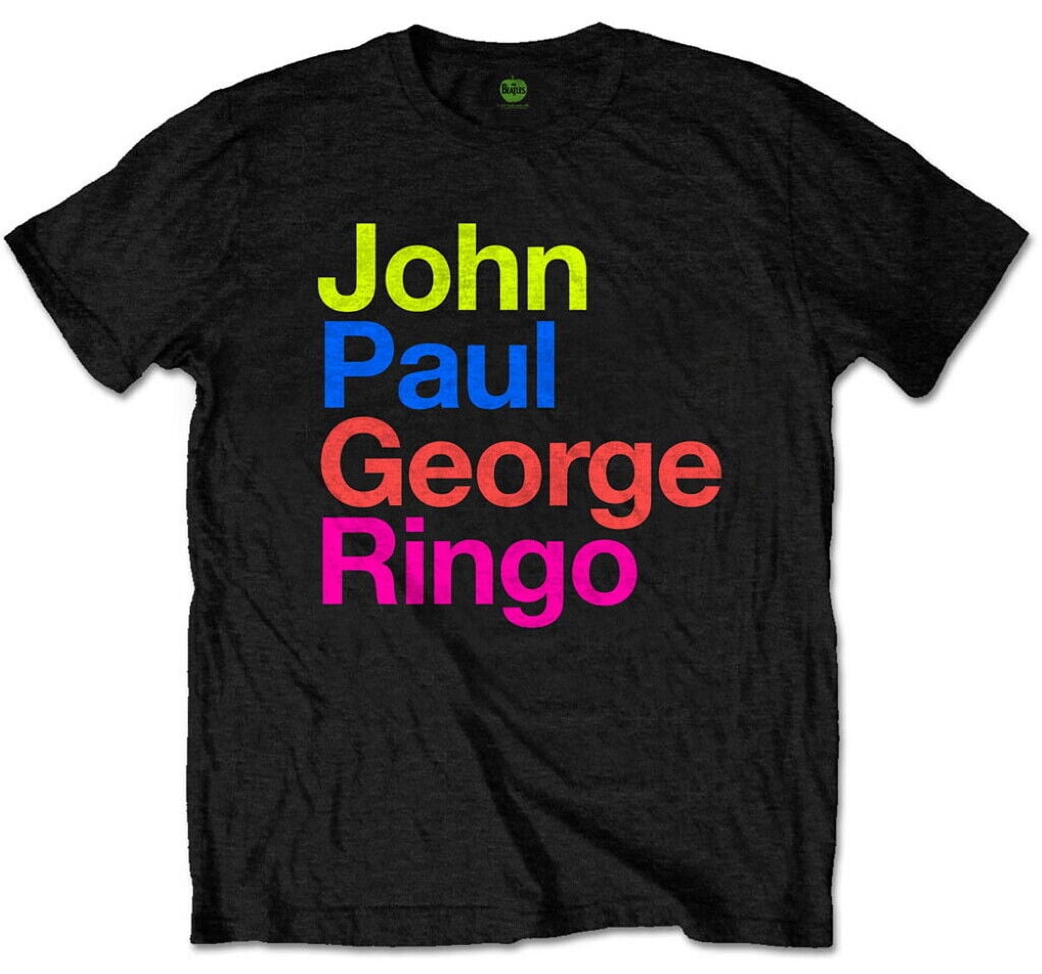 The Beatles JPGR Pepper Suit Colours Black T-Shirt NEW OFFICIAL ...