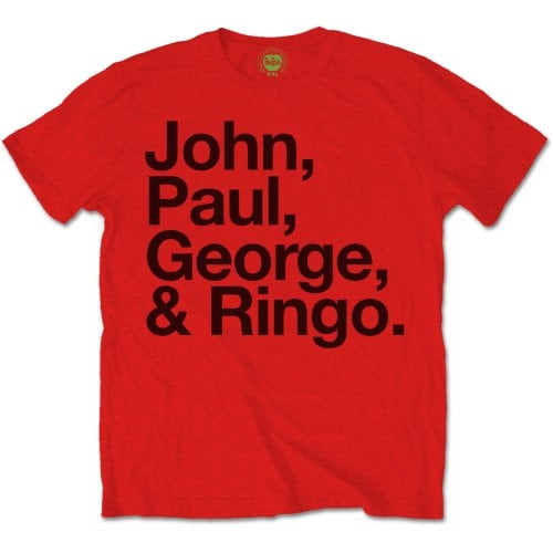 The Beatles John Paul George and Ringo logo Official Mens New T Shirt ...