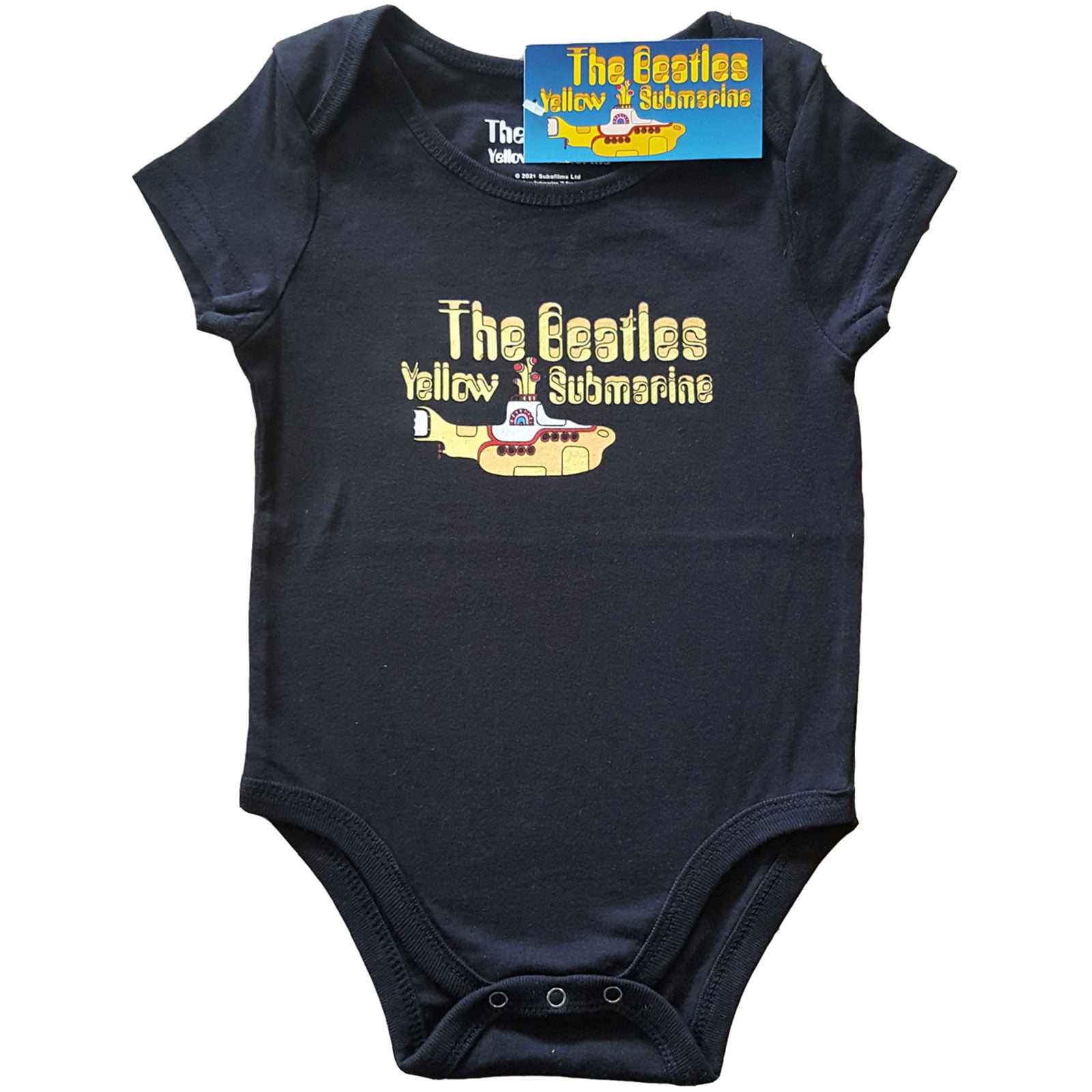 The Beatles Kids Baby Grow: Yellow Submarine Logo & Sub (6-9 Months ...