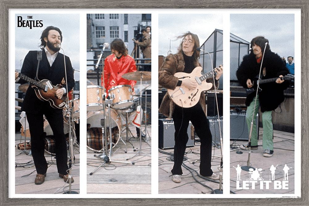 The Beatles - Let It Be Bars Wall Poster, 14.725" x 22.375", Framed ...