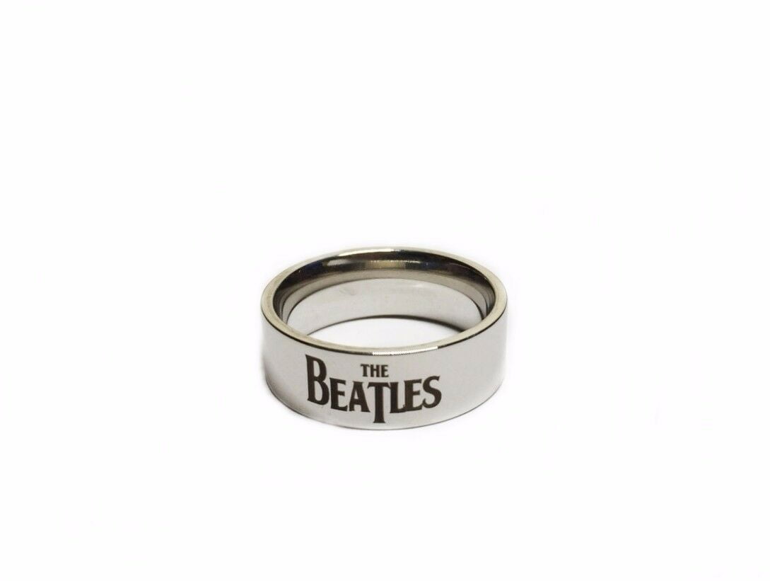 The Beatles Logo Stainless Steel Band Ring Size 10 - Walmart.com