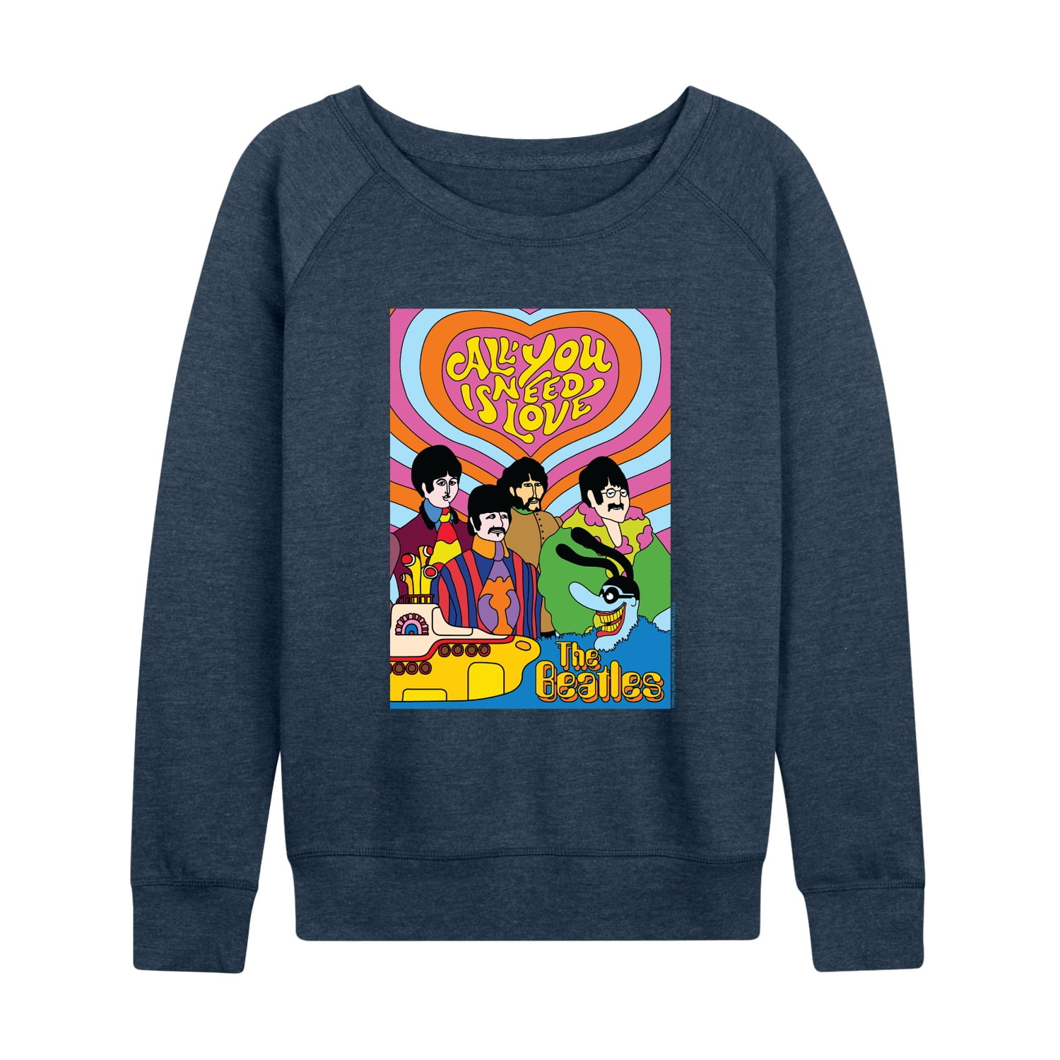 The Beatles - All You Need Is Love - Women's French Terry Long Sleeve ...