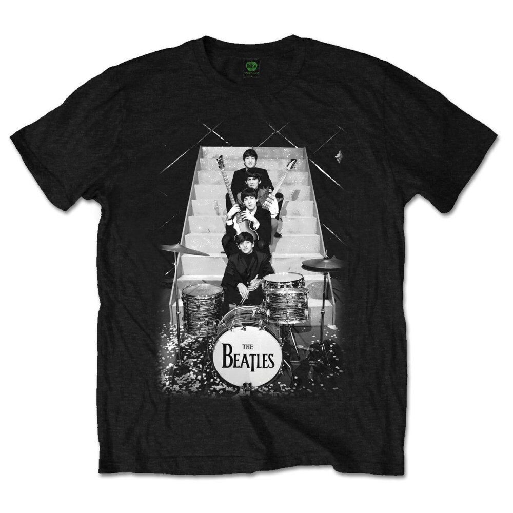 The Beatles Stage Stairs T-Shirt Black New - Walmart.com