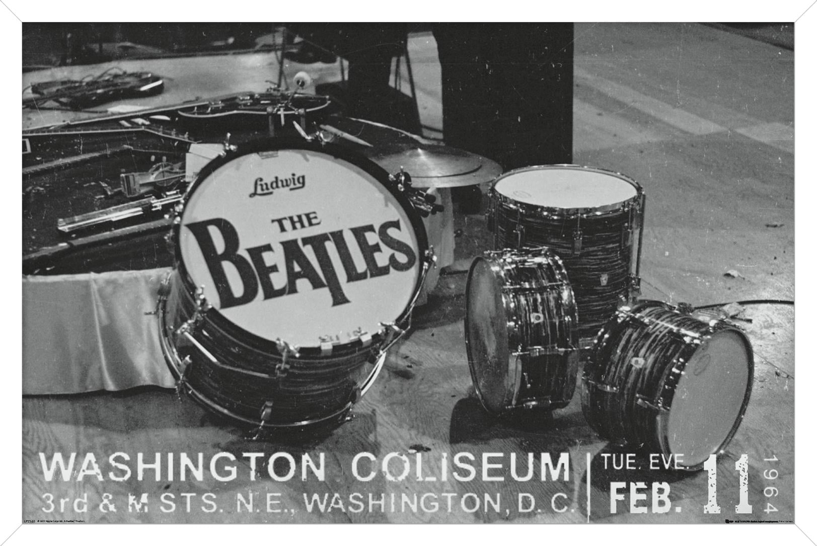 The Beatles - Washington Coliseum Wall Poster, 14.725" x 22.375" Framed ...