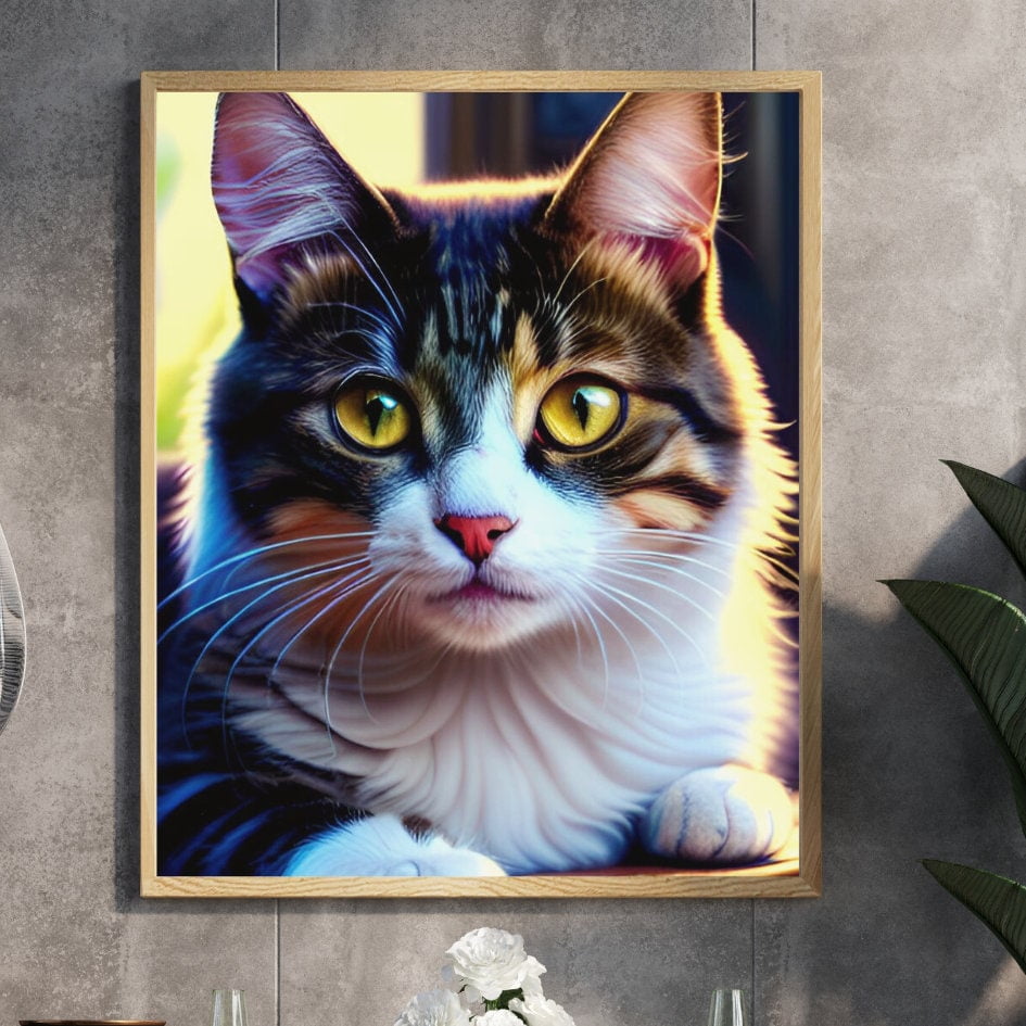 The Beautiful Beast - Cat Portrait Canvas Wall Art - Walmart.com