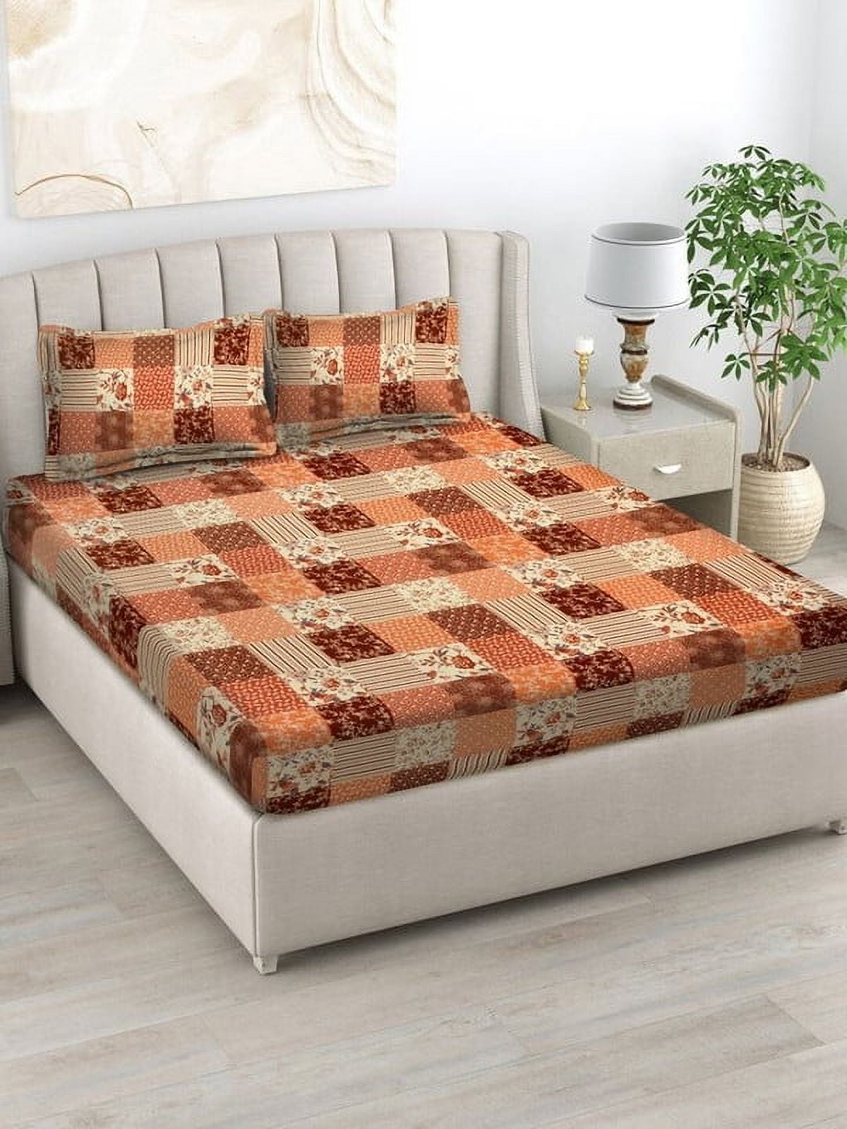 The Bedilco Microfiber soft Cotton King Bedsheet for Double Bed, King ...