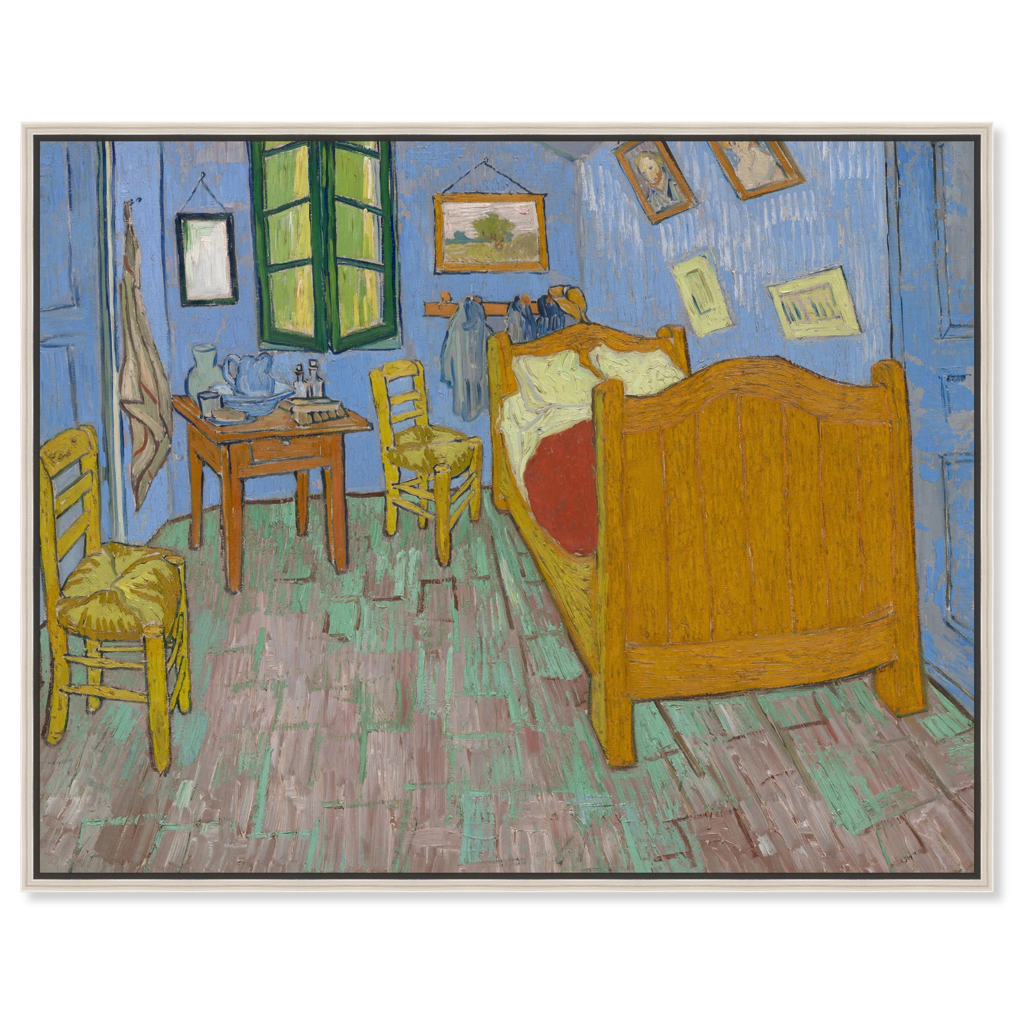 The Bedroom Canvas Famous Artist Prints by Art Remedy, Silver Frame, 24 ...