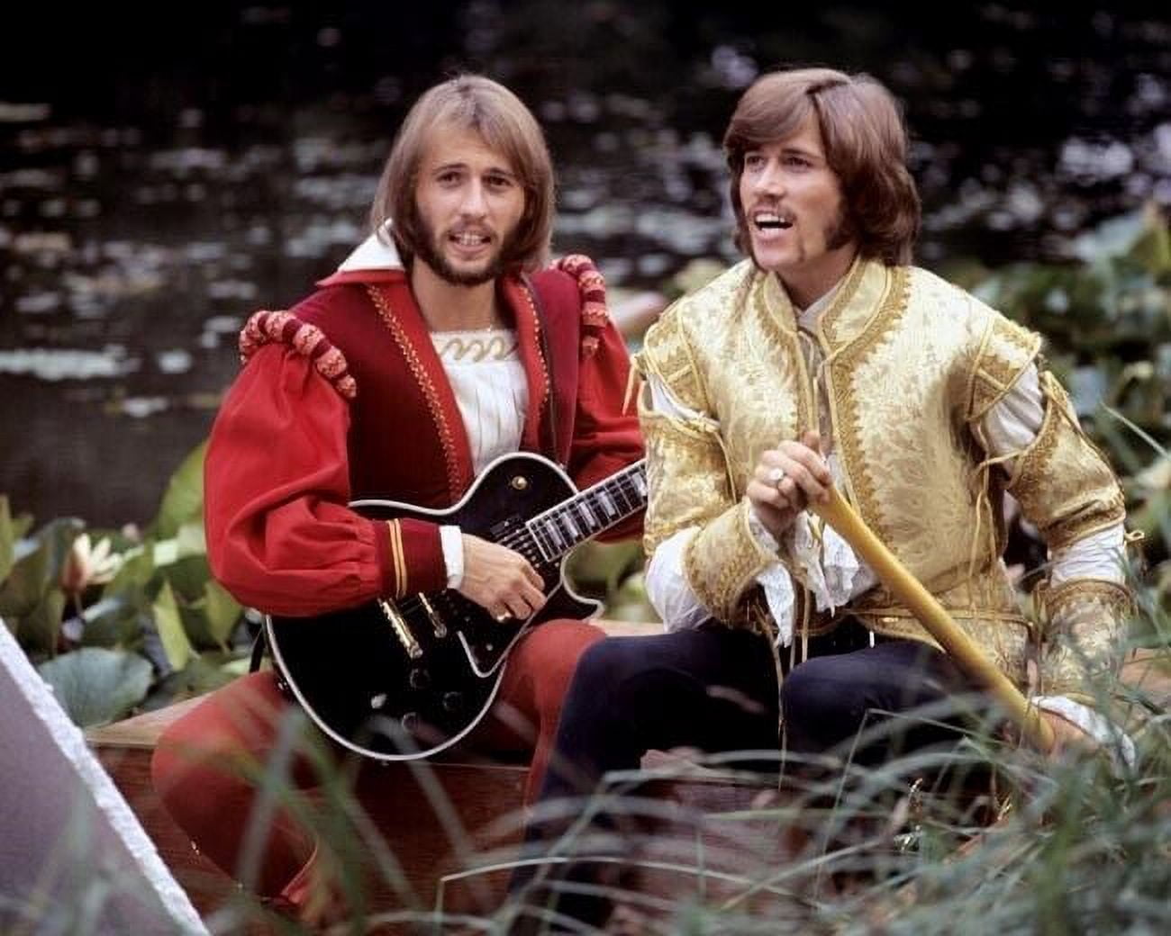 The Bee Gees Maurice and Robin Gibb in period dress 8x10 inch photo ...