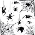 The Beistle Company Spider & Spider Web Silhouette Wall Sticker ...