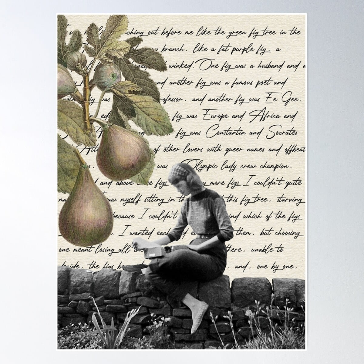The Bell Jar Fig Tree Quote Poster Wall Art, Modern Wall Decor For ...