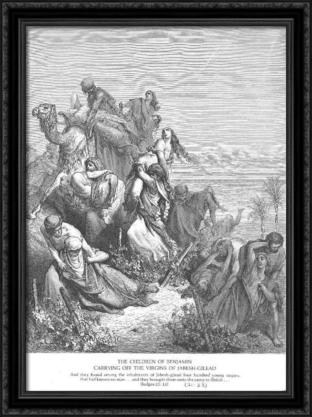 The Benjaminites Take the Virgins of Jabesh gilead 28x38 Large Black ...
