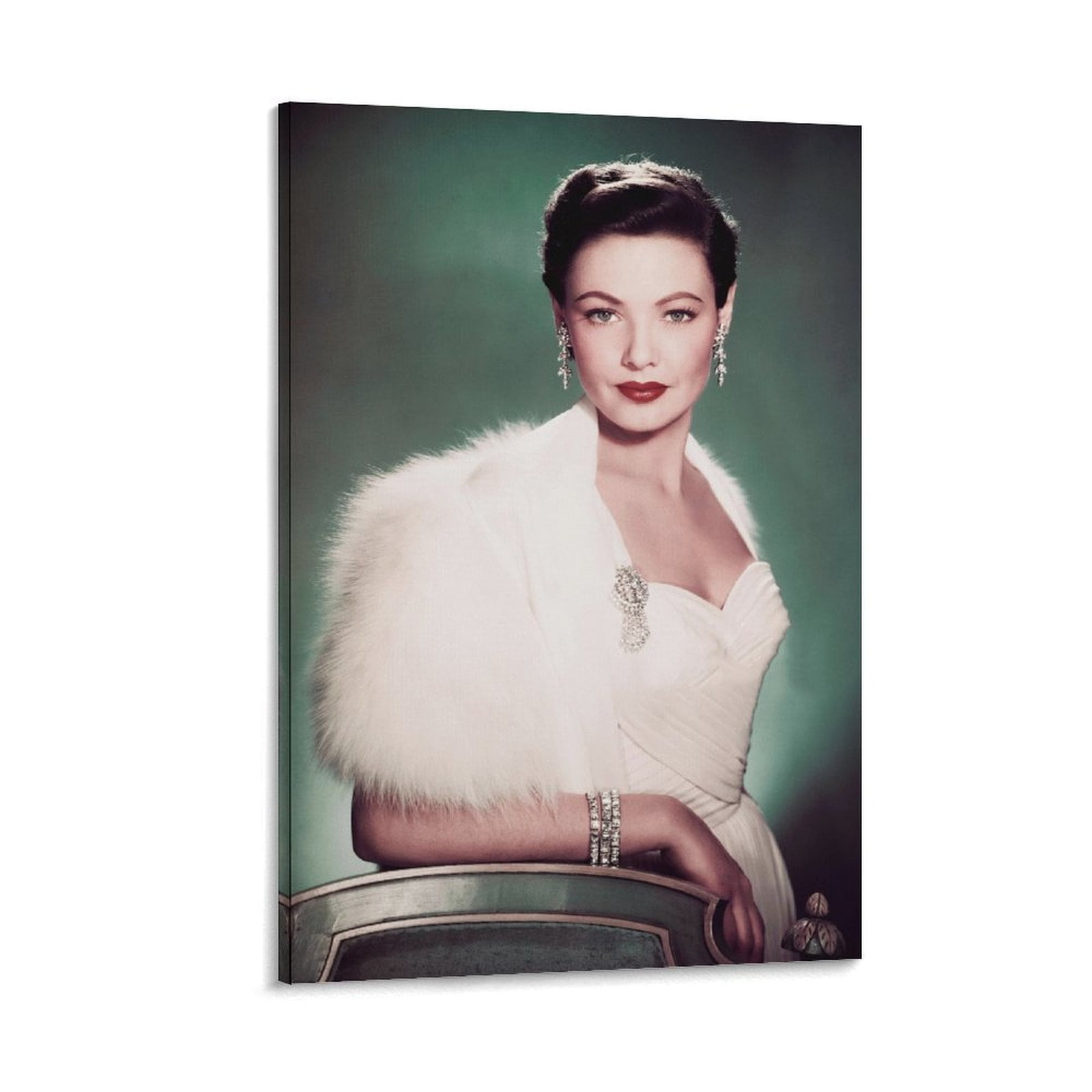 The Best Actresses Ever - 1950s Gene Tierney Poster Artworks Canvas ...