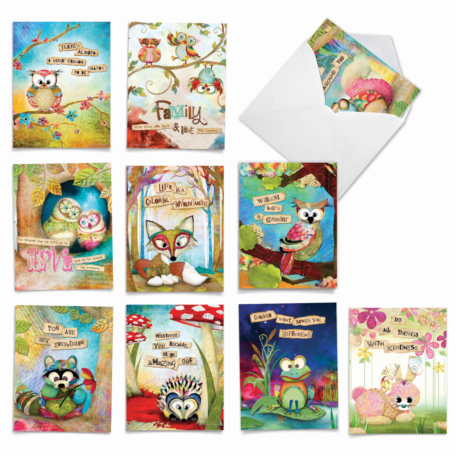 The Best Card Company - 10 Blank Note Cards for Kids (4 x 5.12 Inch ...