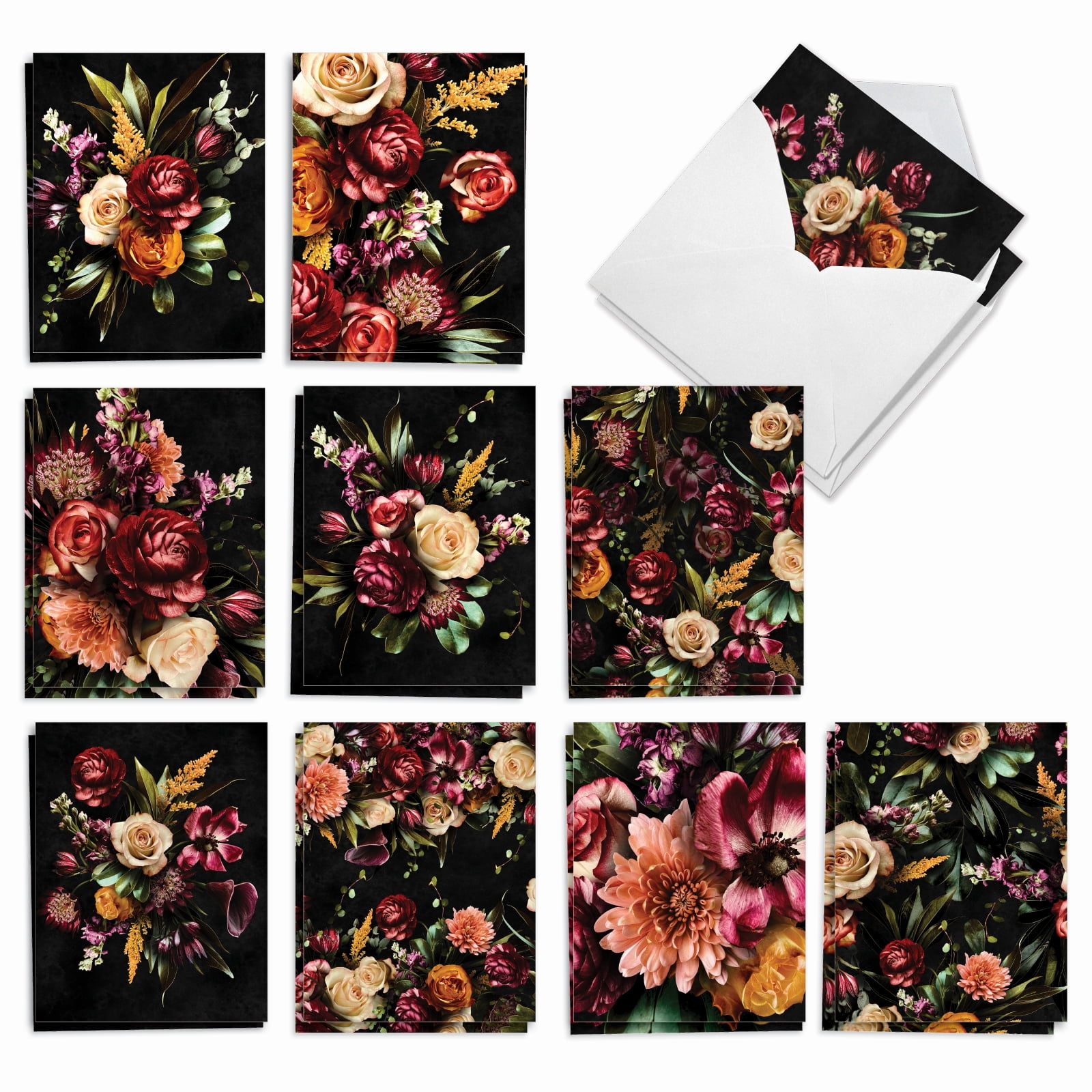 The Best Card Company 20 Assorted Blank Notecards Boxed Set 4 x 5.12 ...