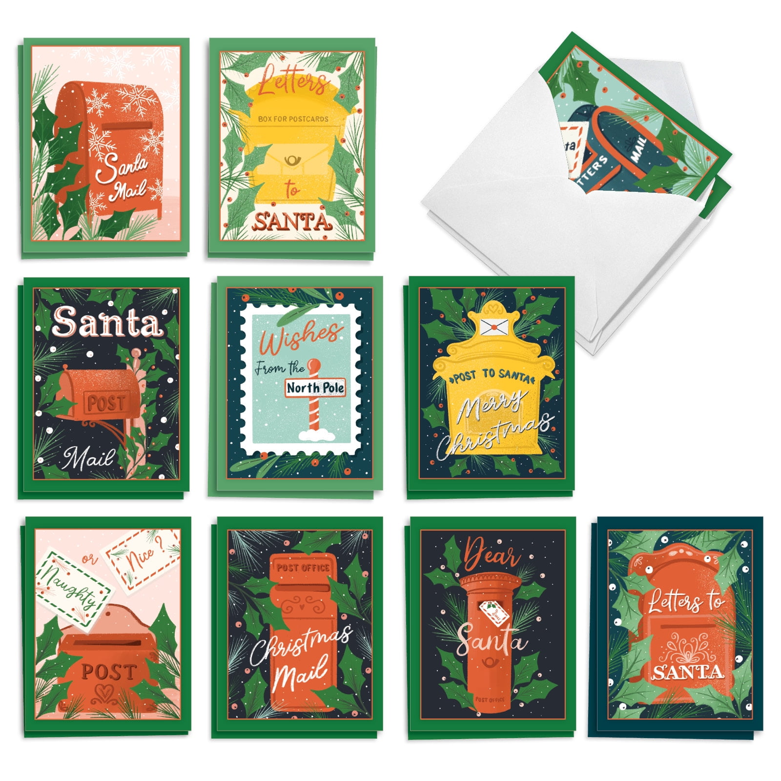 The Best Card Company 20 Assorted Christmas Notecards Boxed Set 4 x 5. ...