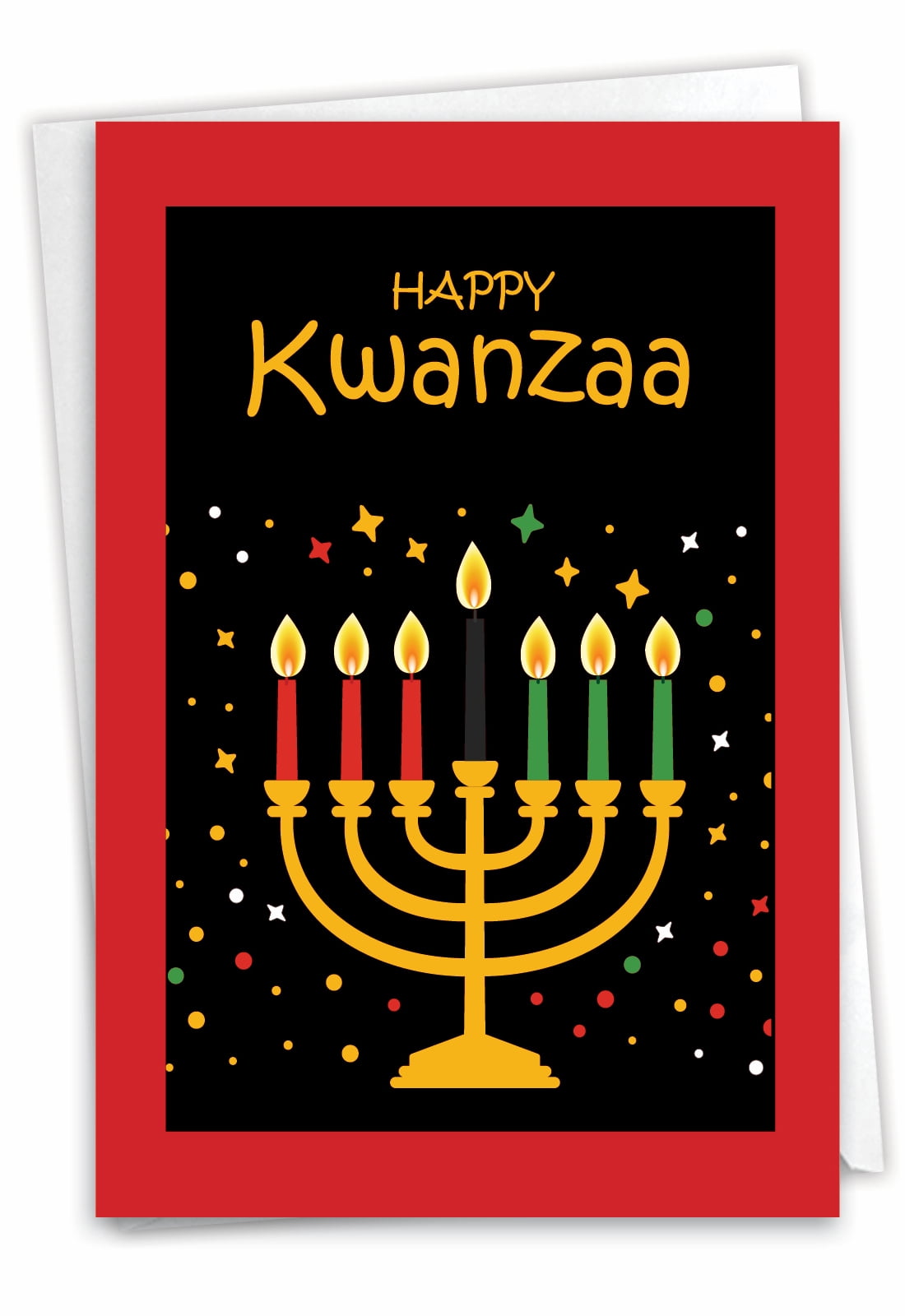 The Best Card Company Kwanzaa Greeting Card with 5 x 7 Inch Envelope (1 ...