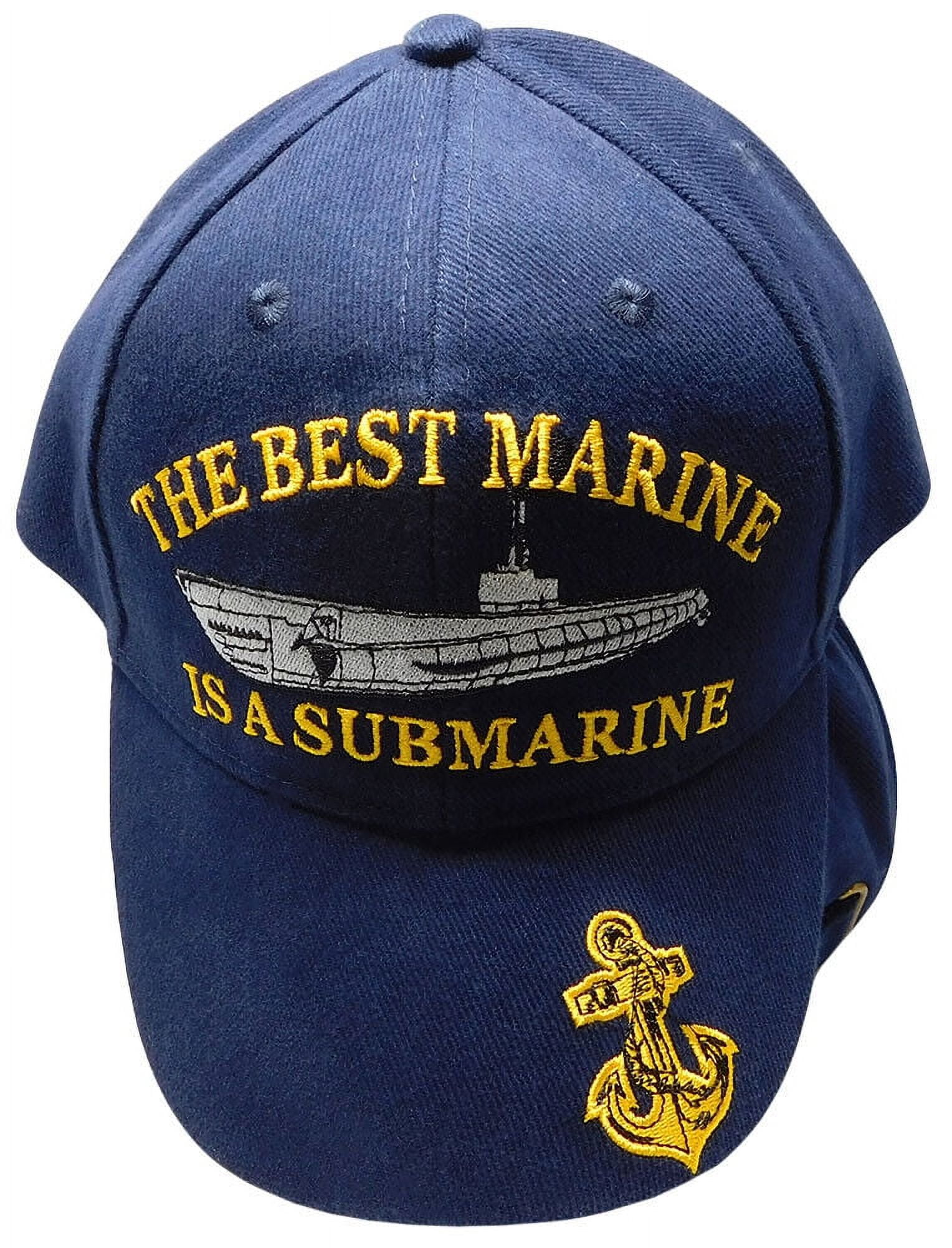 The Best Marine Is A Submarine Navy Blue Embroidered Hat Cap Officially ...