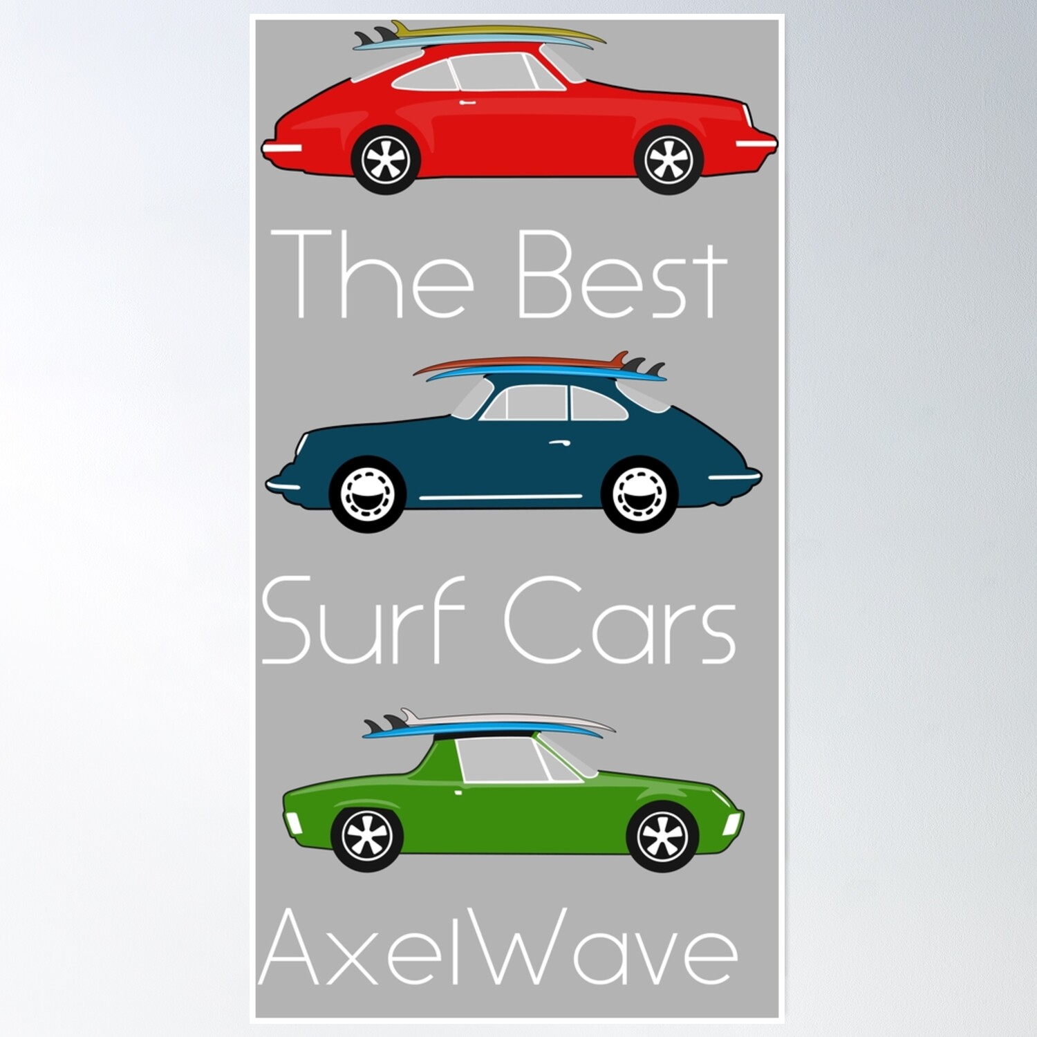 The Best Surf Cars Poster Wall Art, Modern Wall Decor, 8x12 UNFRAMED ...