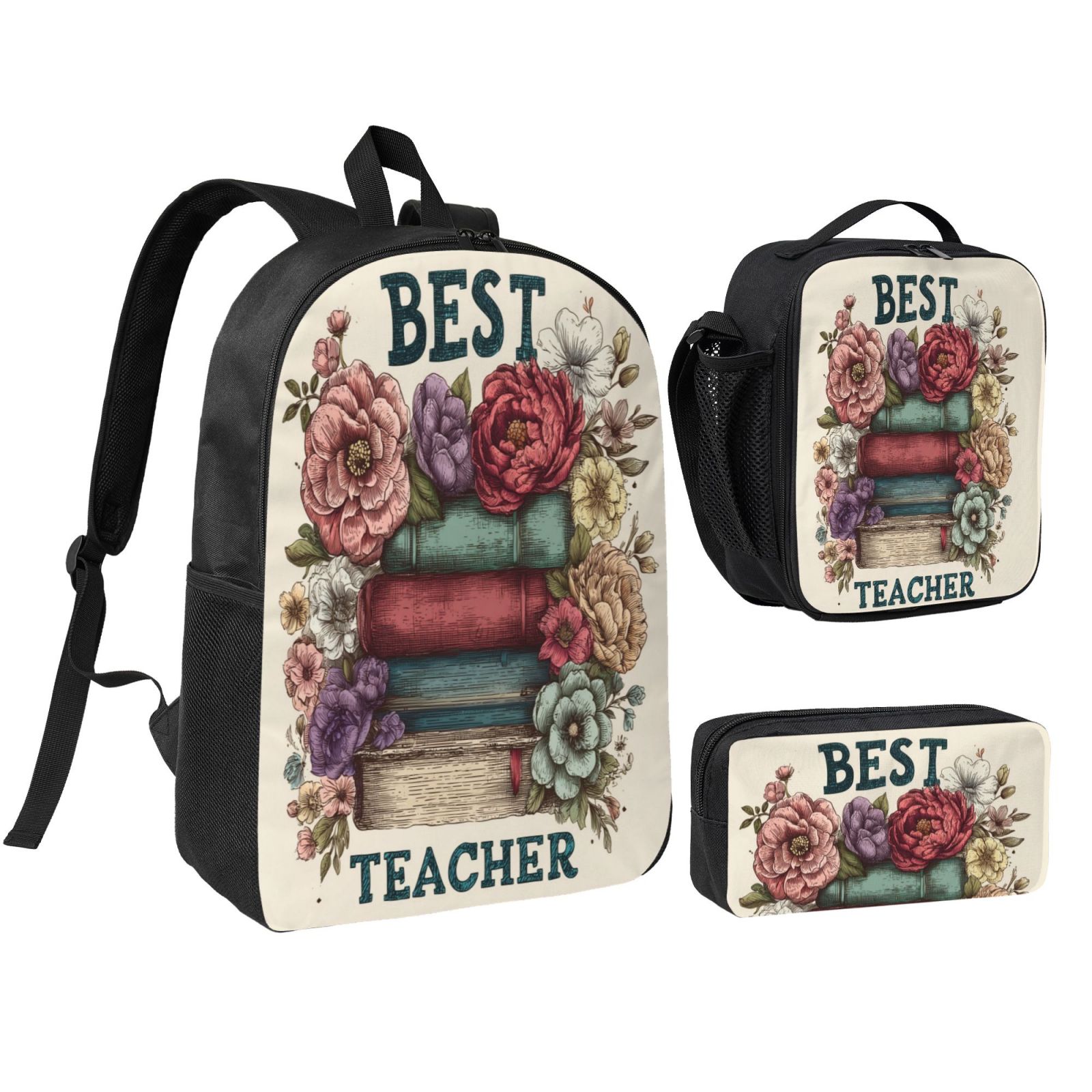 The Best Teacher Backpack 17 Inch Set with Lunch Bag and ...