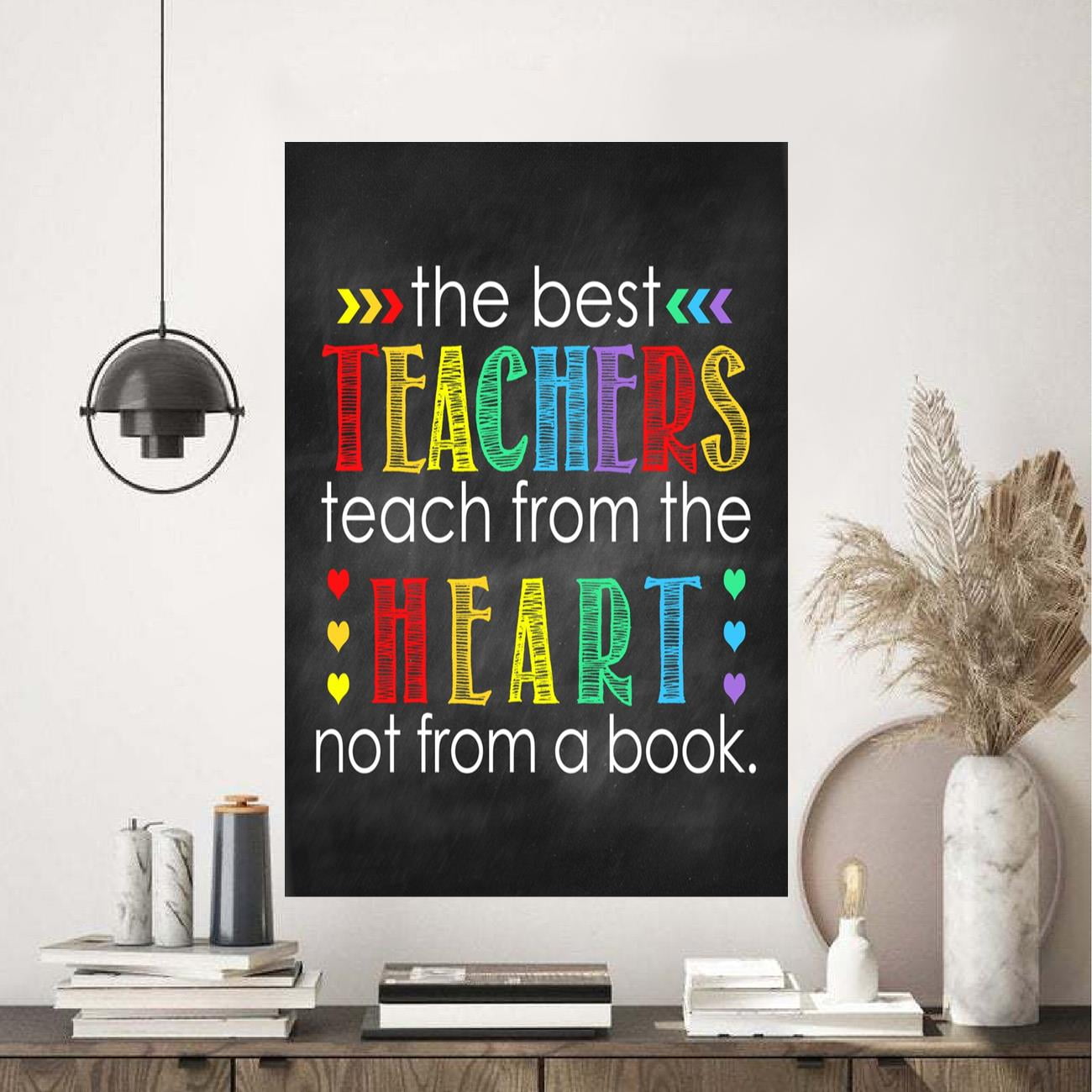 The Best Teachers Heart Poster 11 x 17 Inch Poster - Walmart.com