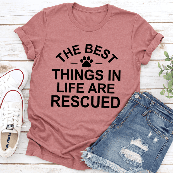 The Best Things In Life Are Rescue Tee Mustard S Peachy Sunday T-Shirt - Walmart.com