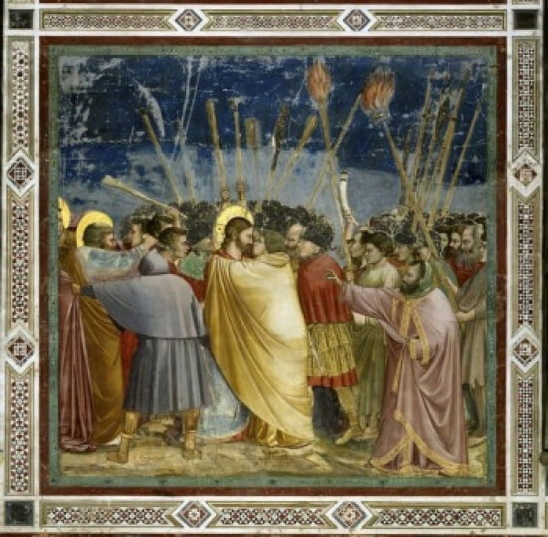The Betrayal of Christ , Giotto di Bondone (c. 1266-1337/Florentine), Fresco , Arena Chapel ...