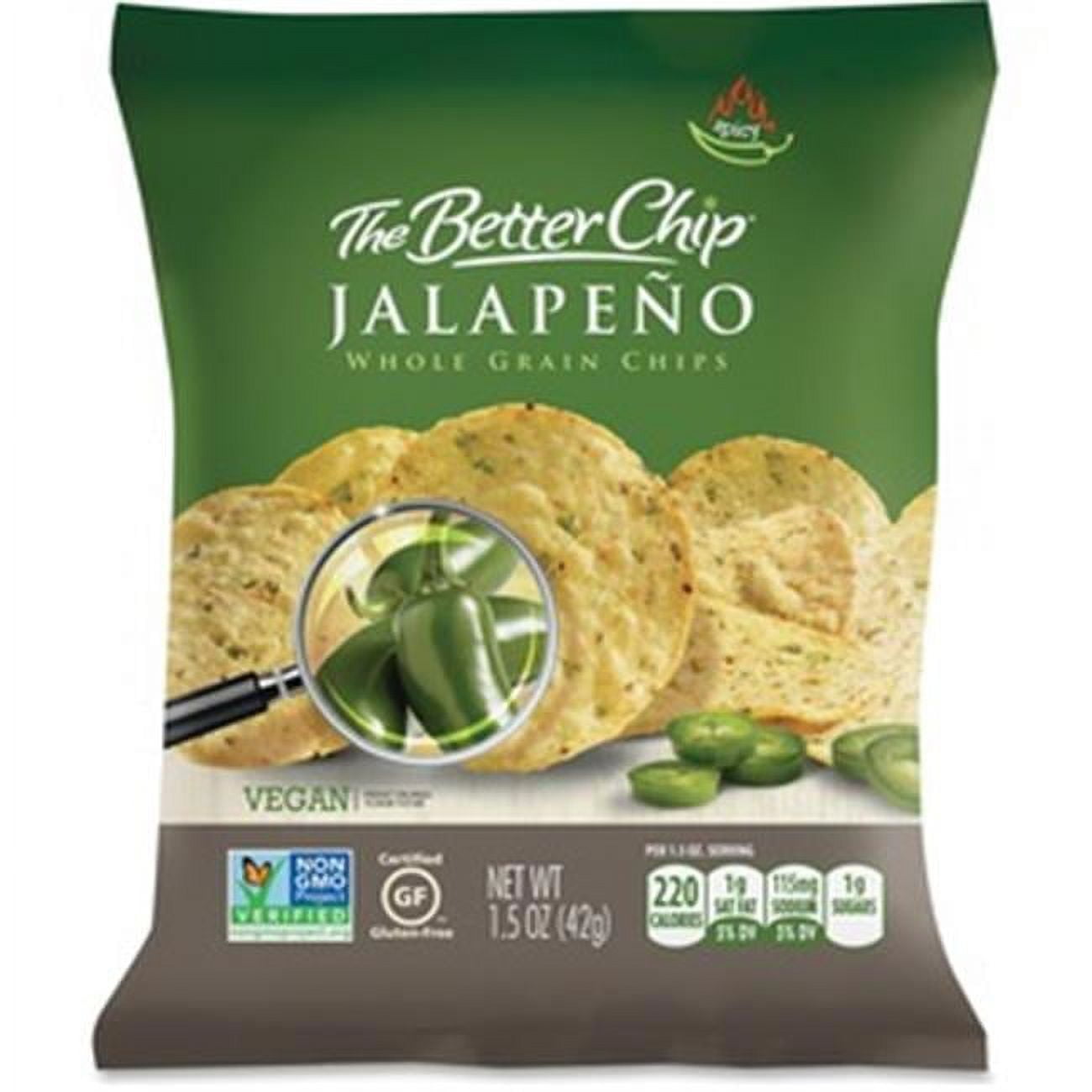 The Better Chip 1.5 oz Jalapeno Chips - Case of 27 - Walmart.com
