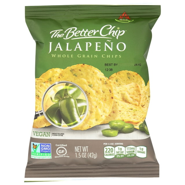 The Better Chip Whole Grain Chips Jalapeno, 1.5 Oz - Walmart.com