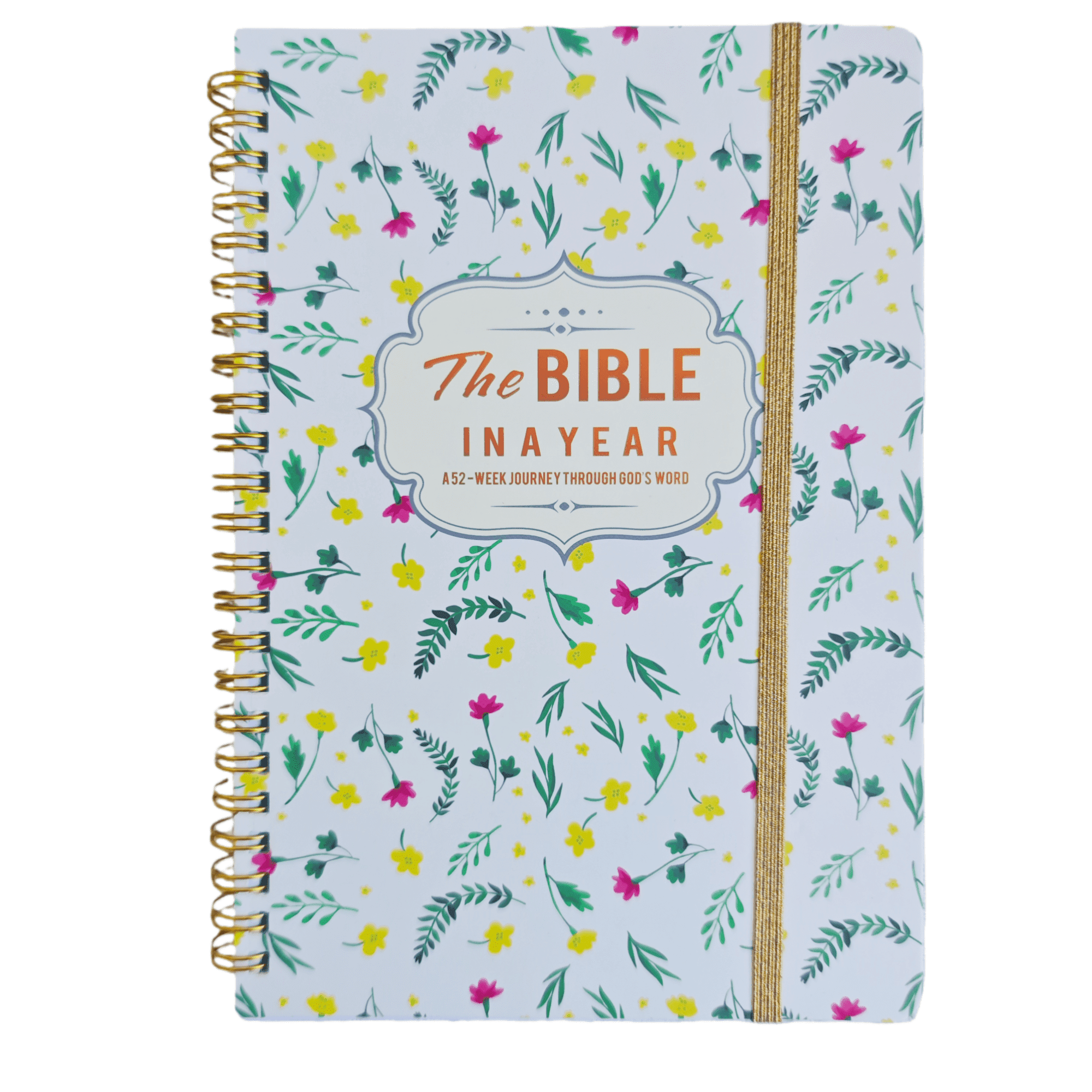 The Bible in a Year Spiral Bound Notebook: 52-Week Guided Journey ...