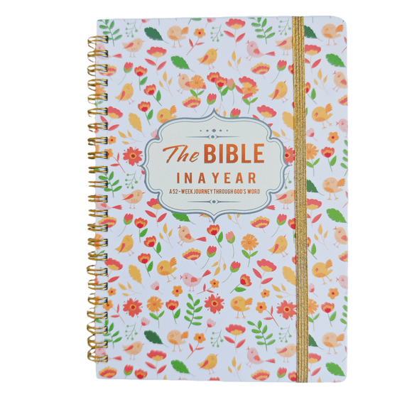 The Bible in a Year Spiral Notebook – 52-Week Guided Scripture Journey ...