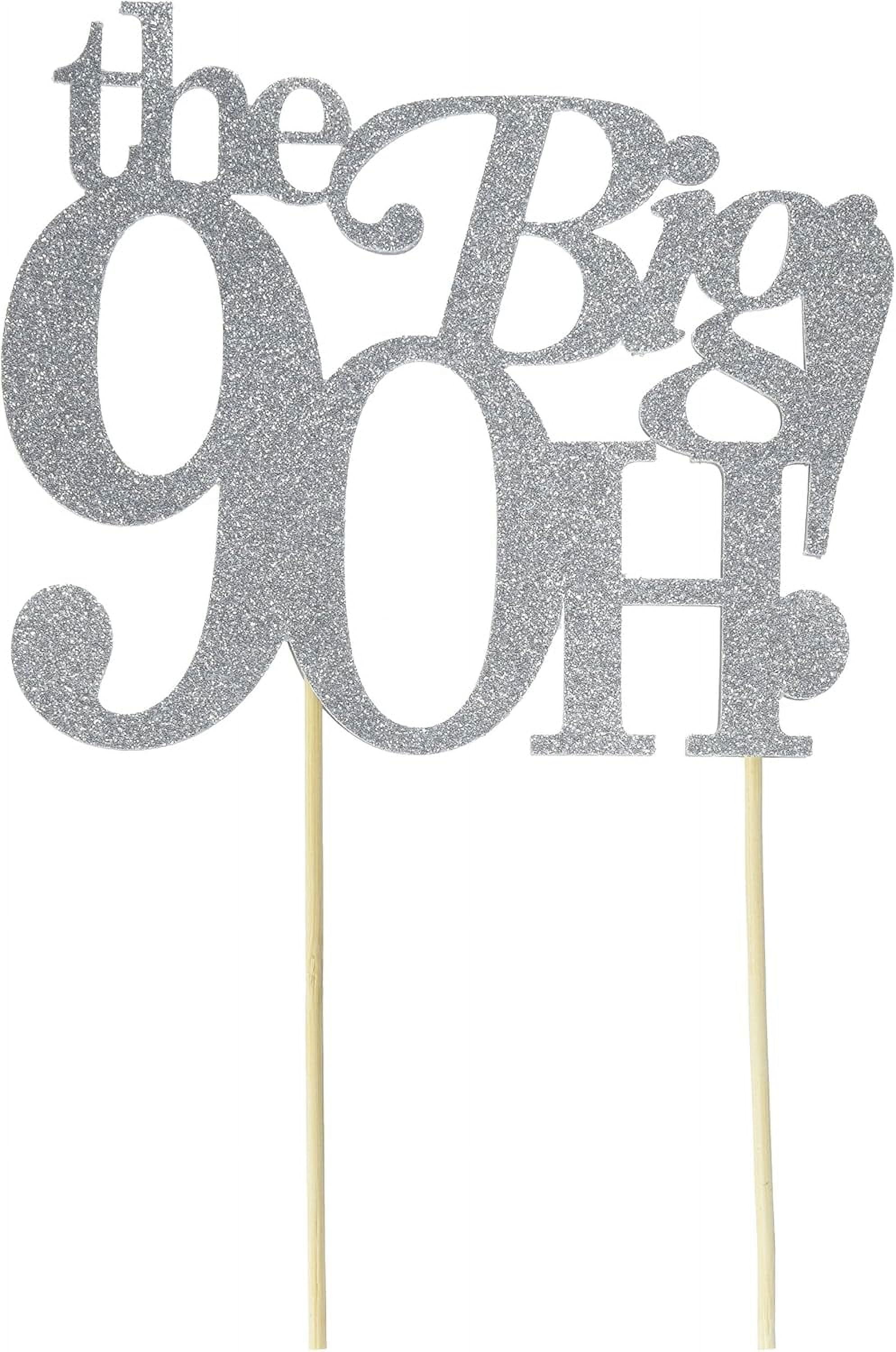 The Big 9OH! Cake Topper, 1pc, 90th birthday cake topper, 90th birthday ...