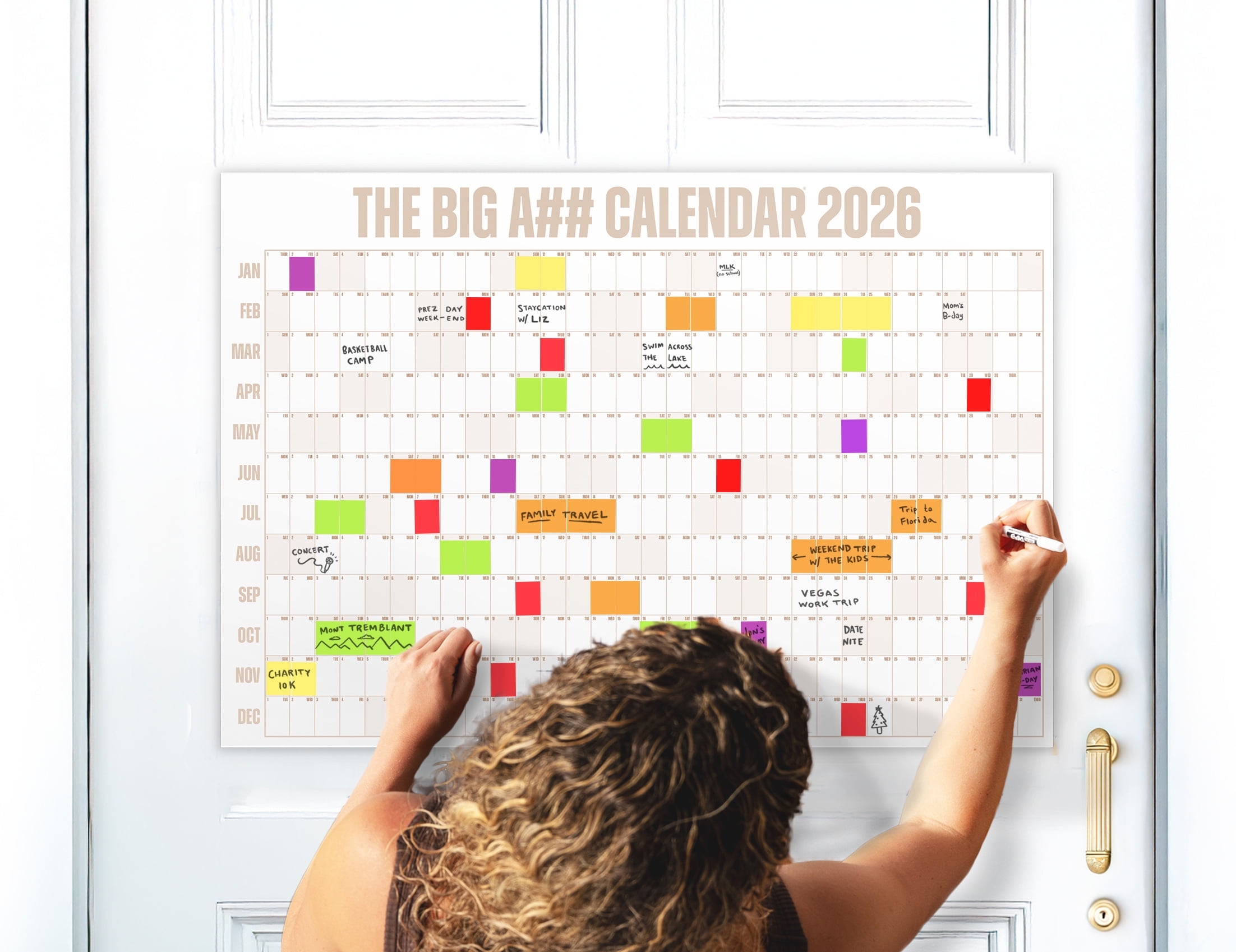 The Big A## Extra Large Door Calendar January 2026 - December 2026, 26 ...