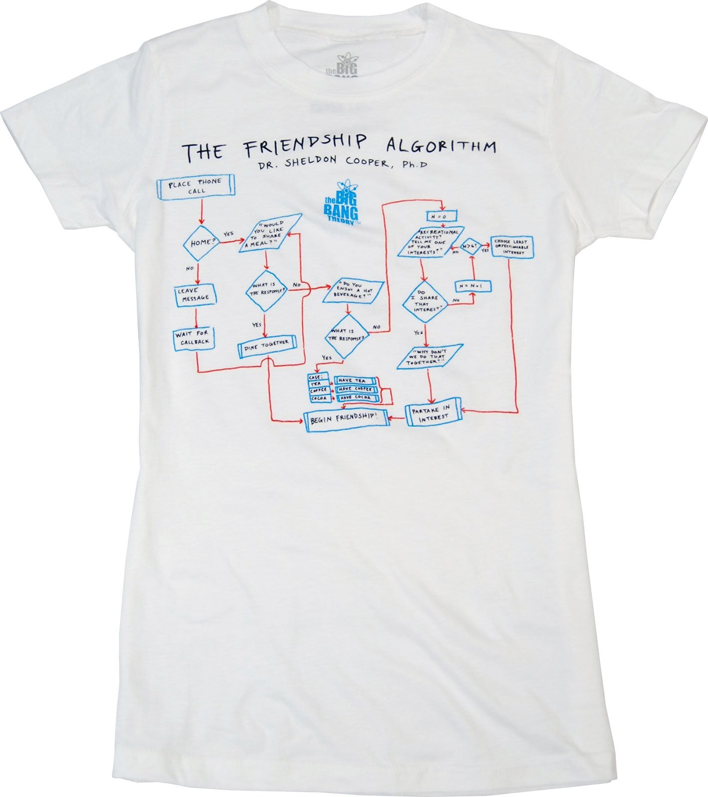 The Big Bang Theory Juniors T-Shirt Friendship Algorithm Girls ...