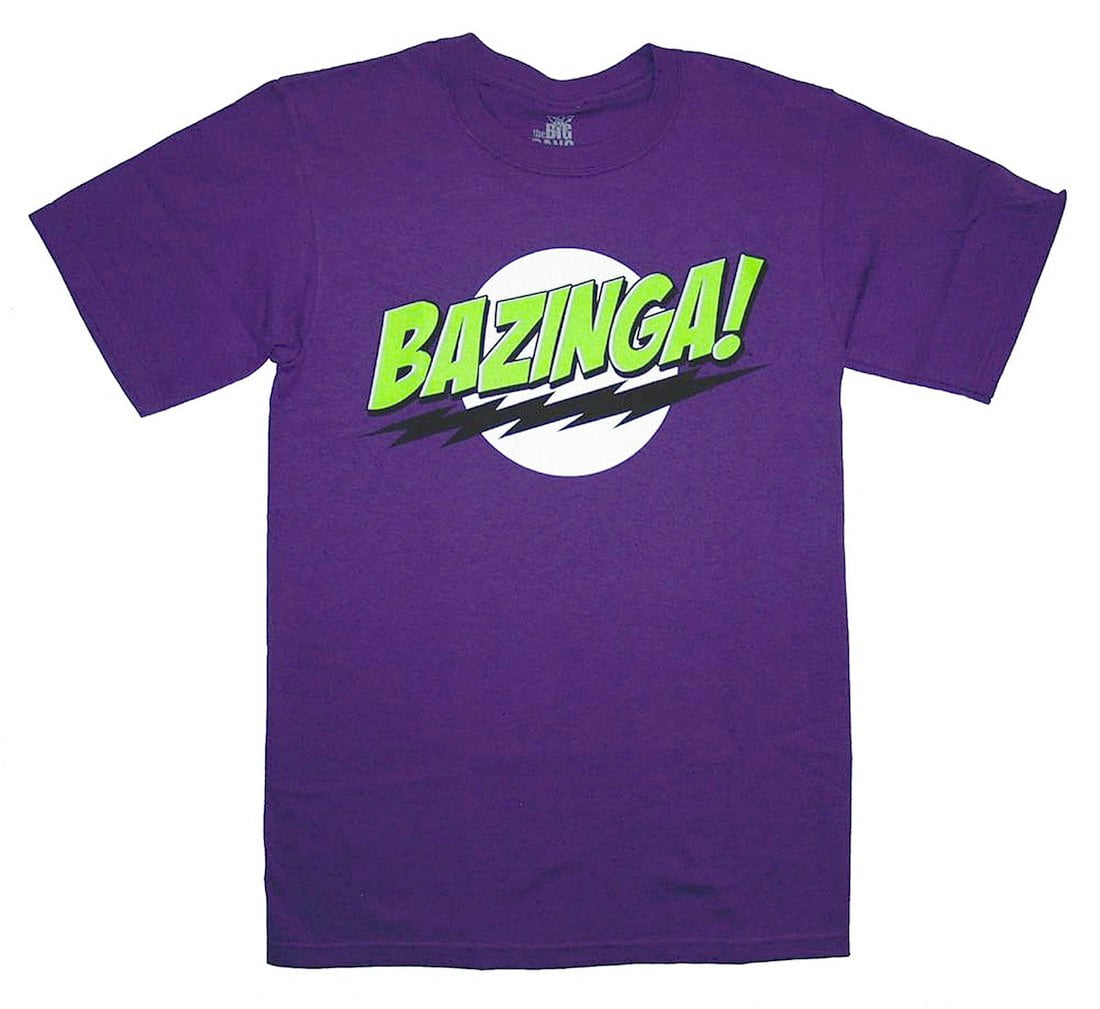 The Big Bang Theory T-Shirt Bazinga! Purple Officially Licensed ...