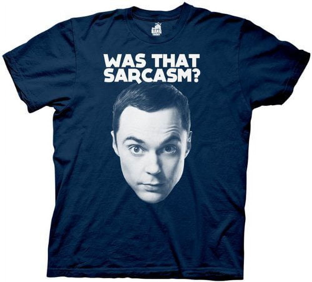 The Big Bang Theory Was That Sarcasm? Sheldon Adult Navy T-Shirt ...