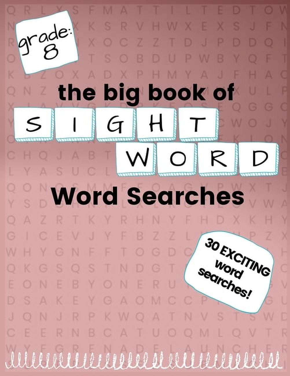 Sight Word Searches The Big Book of EIGHTH GRADE "Sight Word" Word ...
