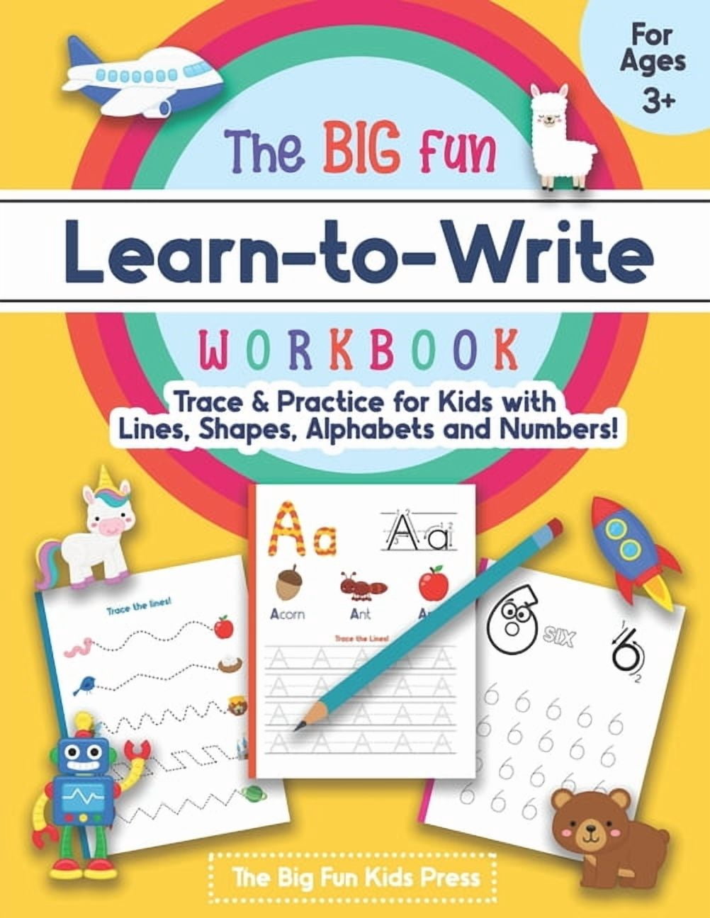 The Big Fun Learn to Write Workbook - Trace Lines, Shapes, Alphabets ...