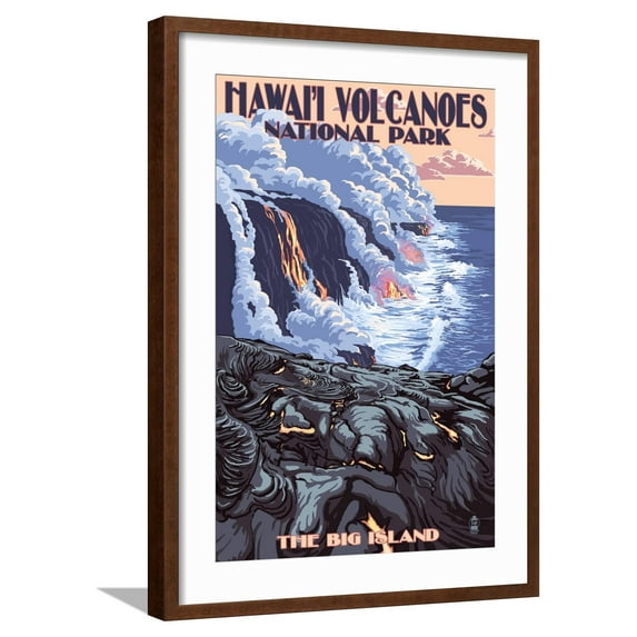 Art.com The Big Island, Hawaii - Lava Flow Scene Art Print by Lantern ...