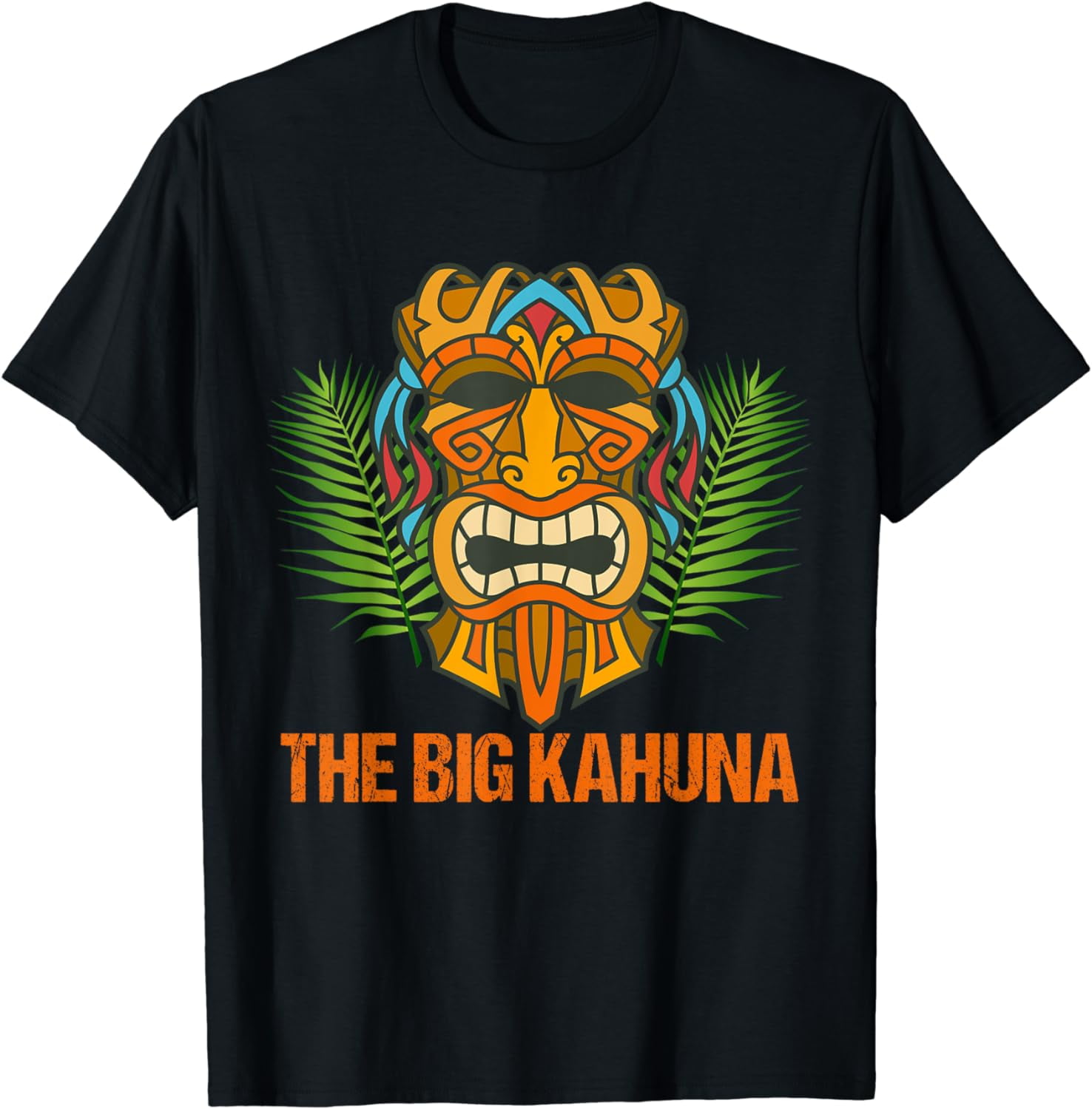 The Big Kahuna Funny Hawaiian Tiki T-Shirt Dad Boss Gift - Walmart.com