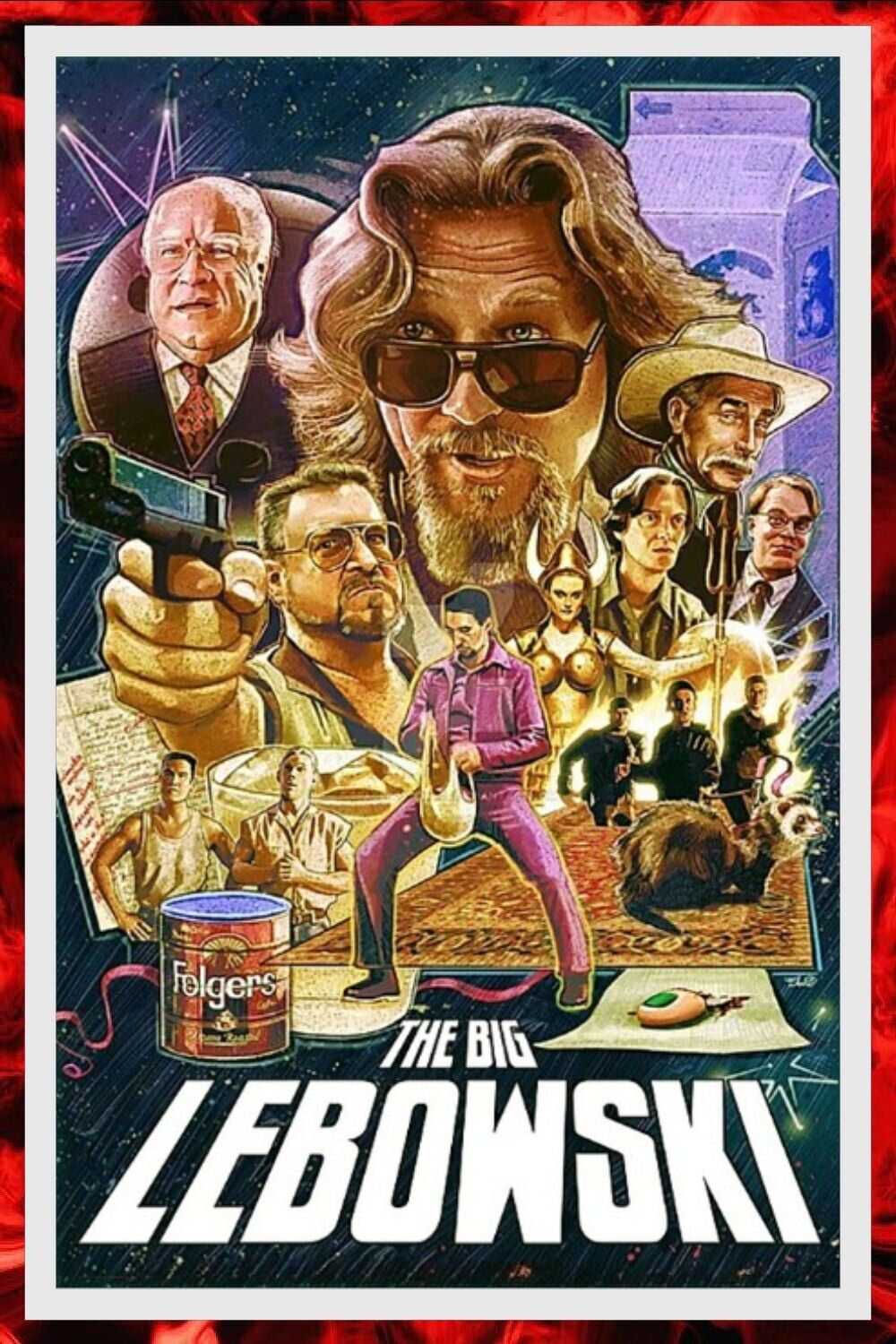 The Big Lebowski 1998 Movie Poster 24x36 Jeff Bridges Cult Comedy ...