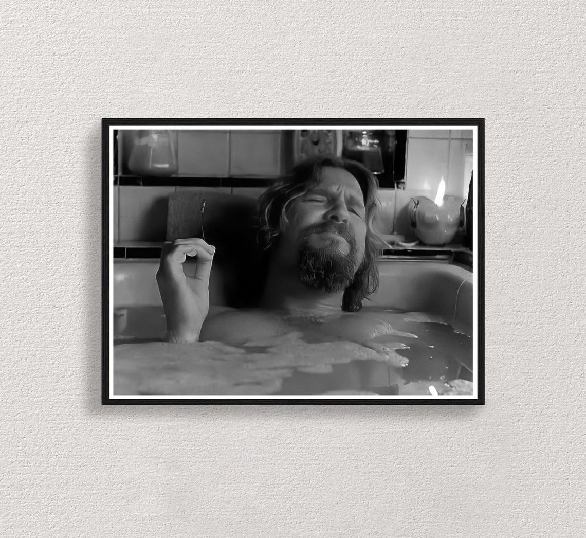 The Big Lebowski Bathroom, Funny Bathroom Decor, Black and White ...